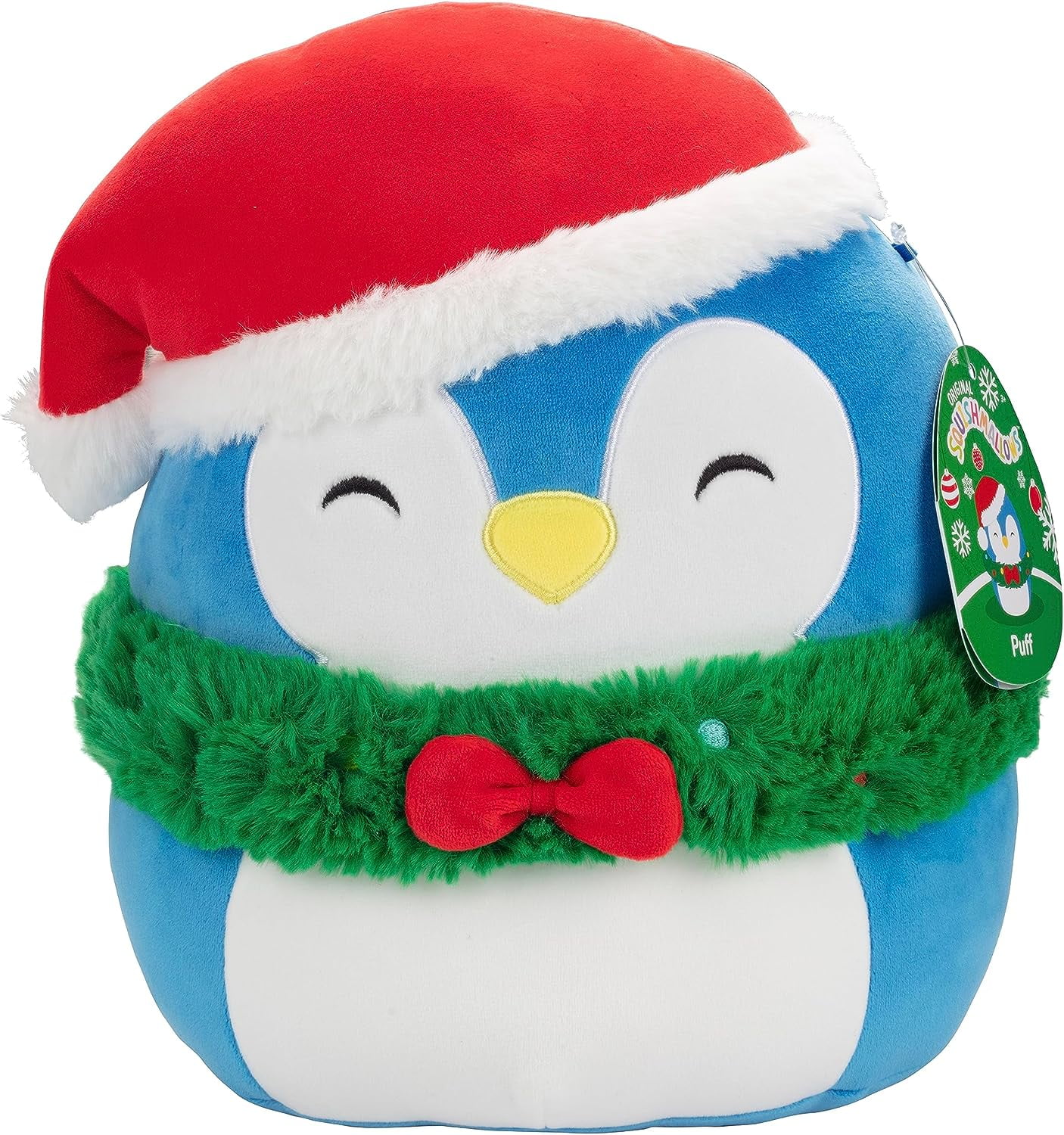 "Kellytoy Squishmallows 10"" Puff the Penguin - Christmas Plush Toy ...
