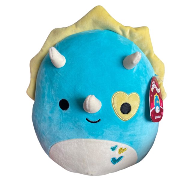 Squishmallows 11” Braedon the Teal Triceratops with Hearts - Walmart.com