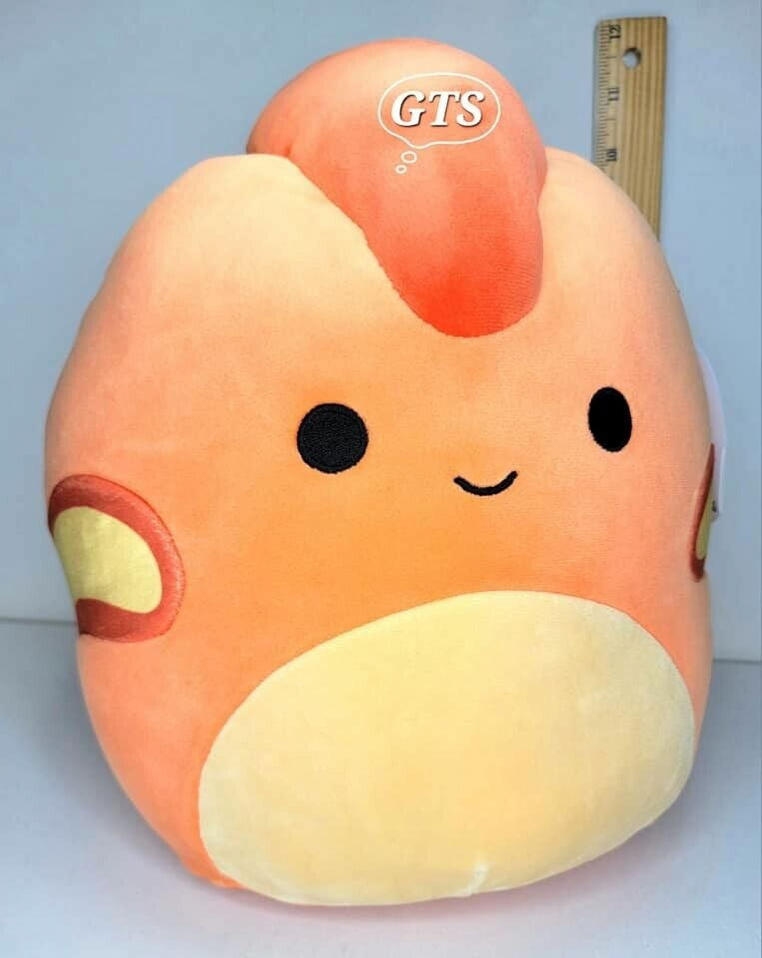 Squishmallows 11" Nichelle the Orange Dinosaur with Fuzzy Head Plush ...