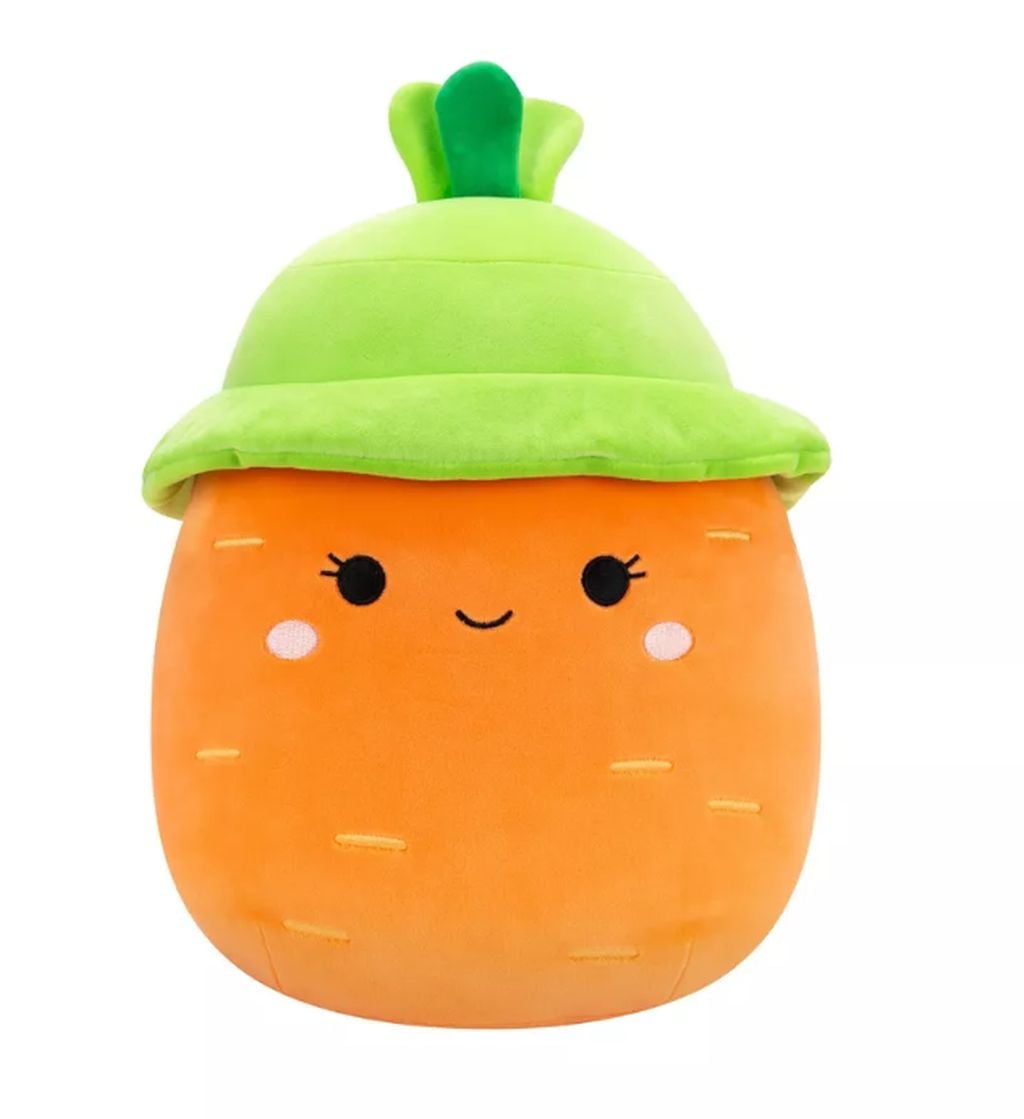 Squishmallows 12" Caroleena the Orange Carrot with Green Bucket Hat ...