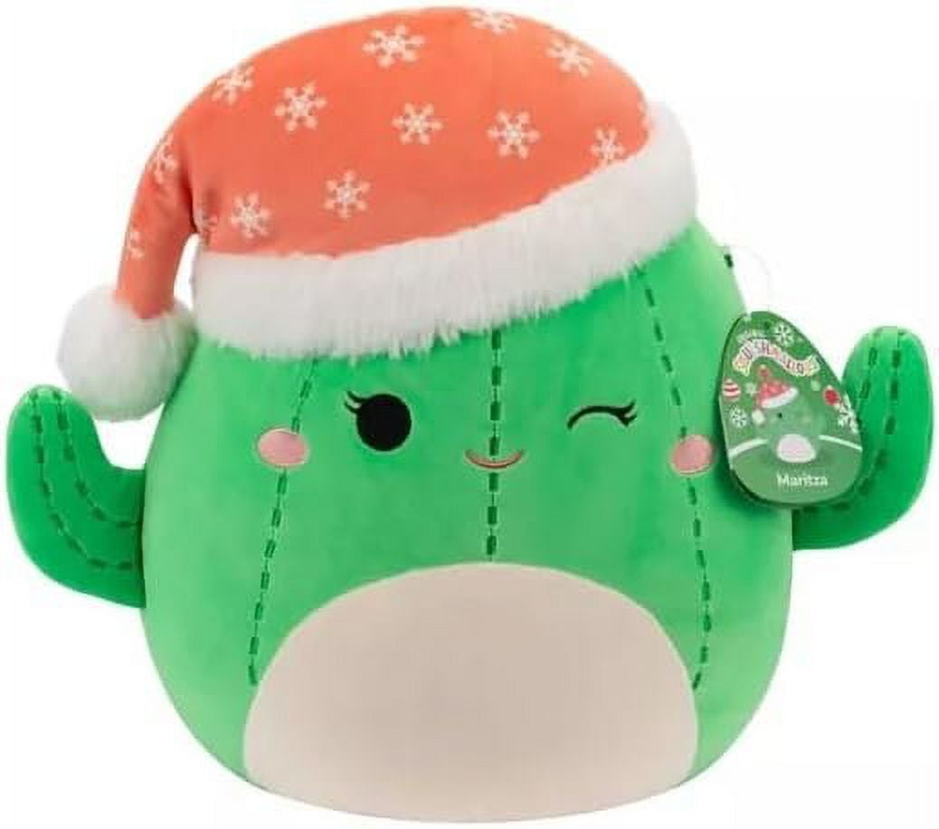 Squishmallows 12" Holiday Plush - Maritza Winking Cactus w/Santa Hat ...