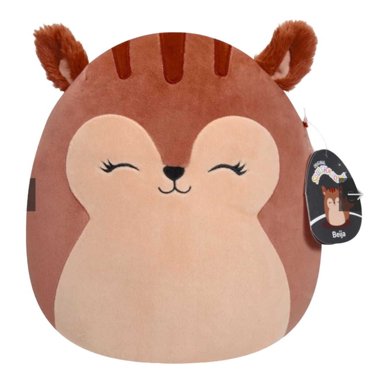 Squishmallows 12 Inch Beija the Red Squirrel with Fuzzy Ears and Tail ...