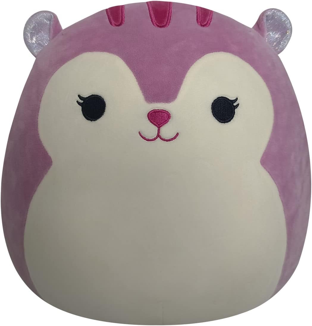Kelly Toy Squishmallows 12-Inch Allina Plum Squirrel Plush Toy with Tie ...