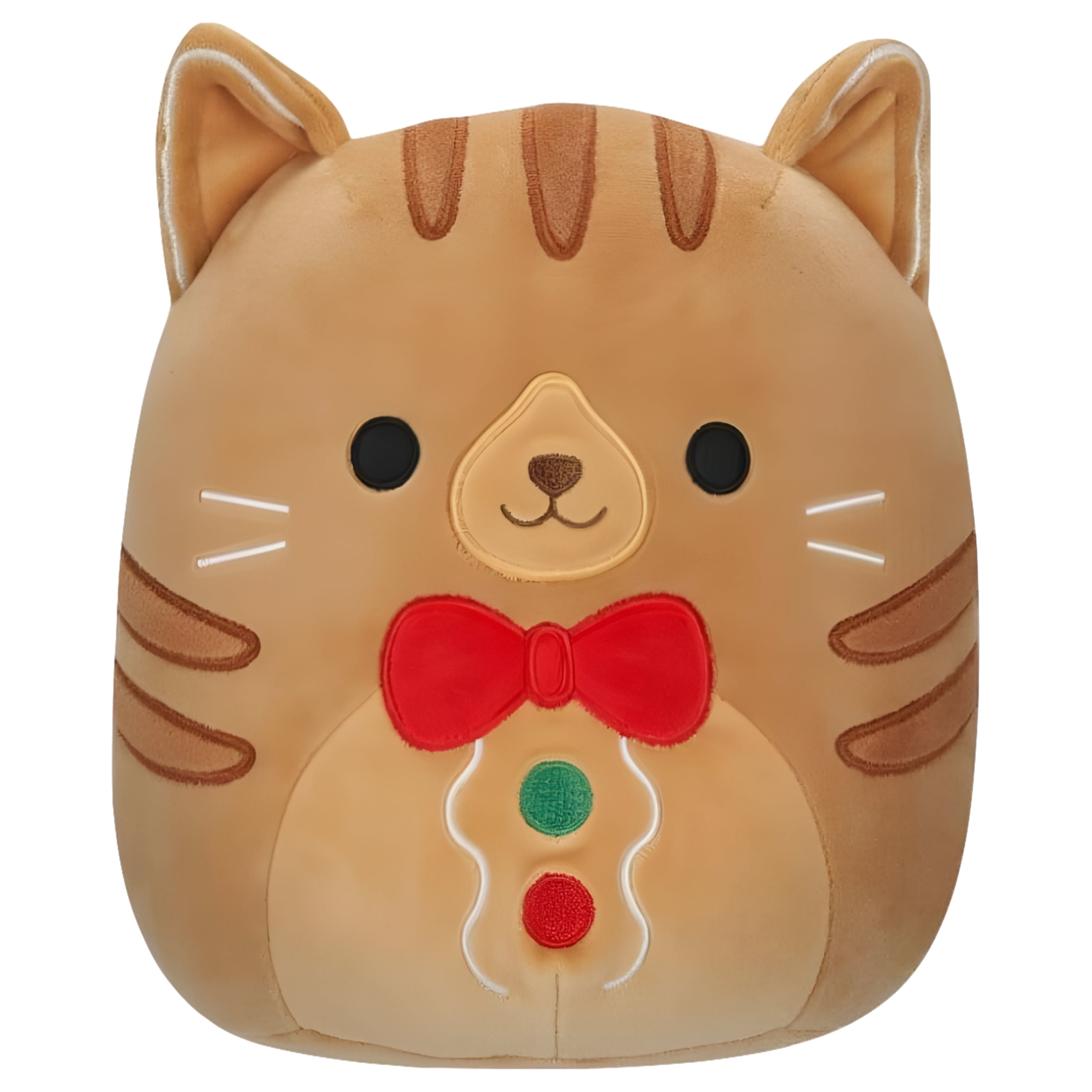 "Squishmallows Super Soft Plush Toy - 12"" Jones The Tabby Cat with Red ...