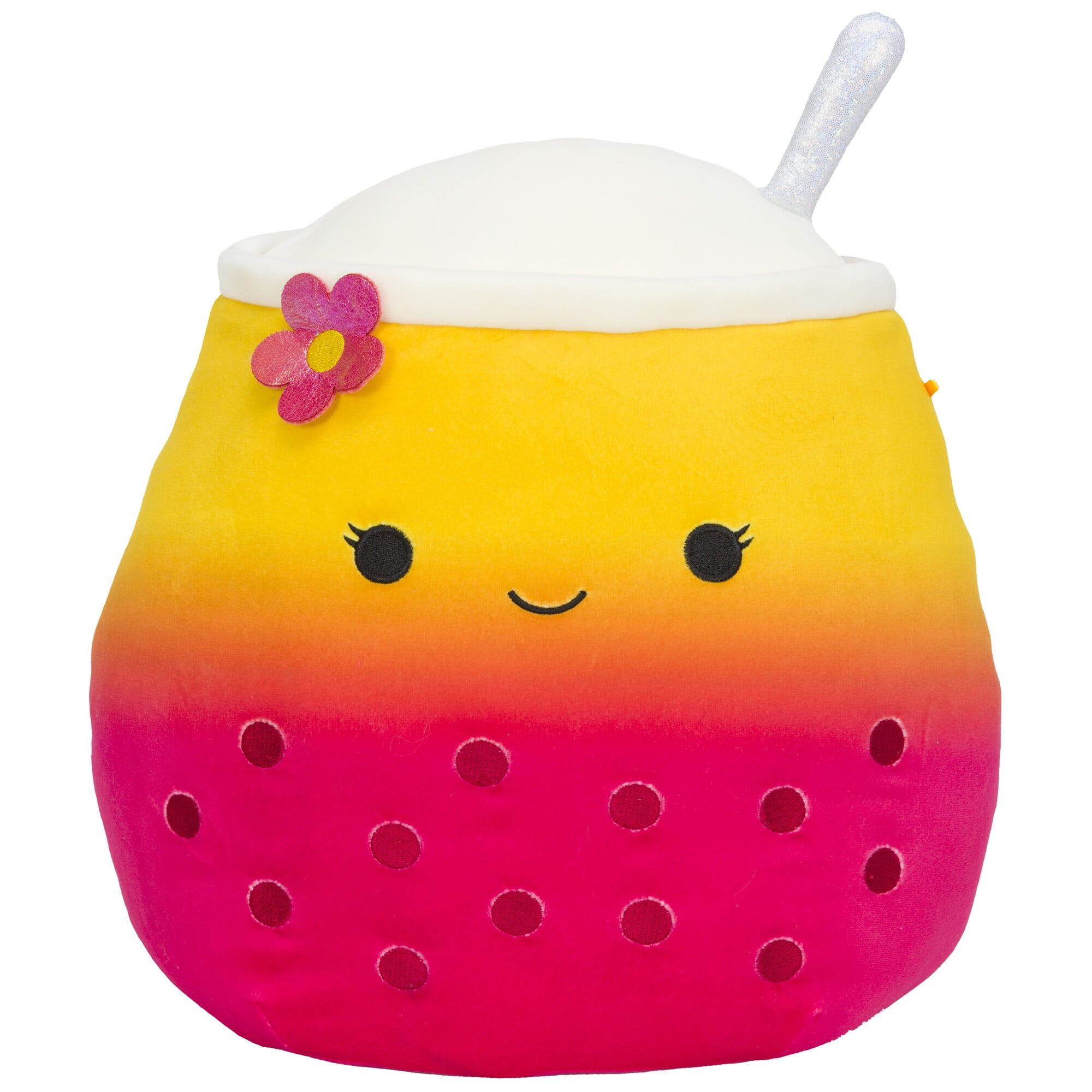 Squishmallows 12 inch Bergit the Pink and Orange Gradient Boba - Child ...