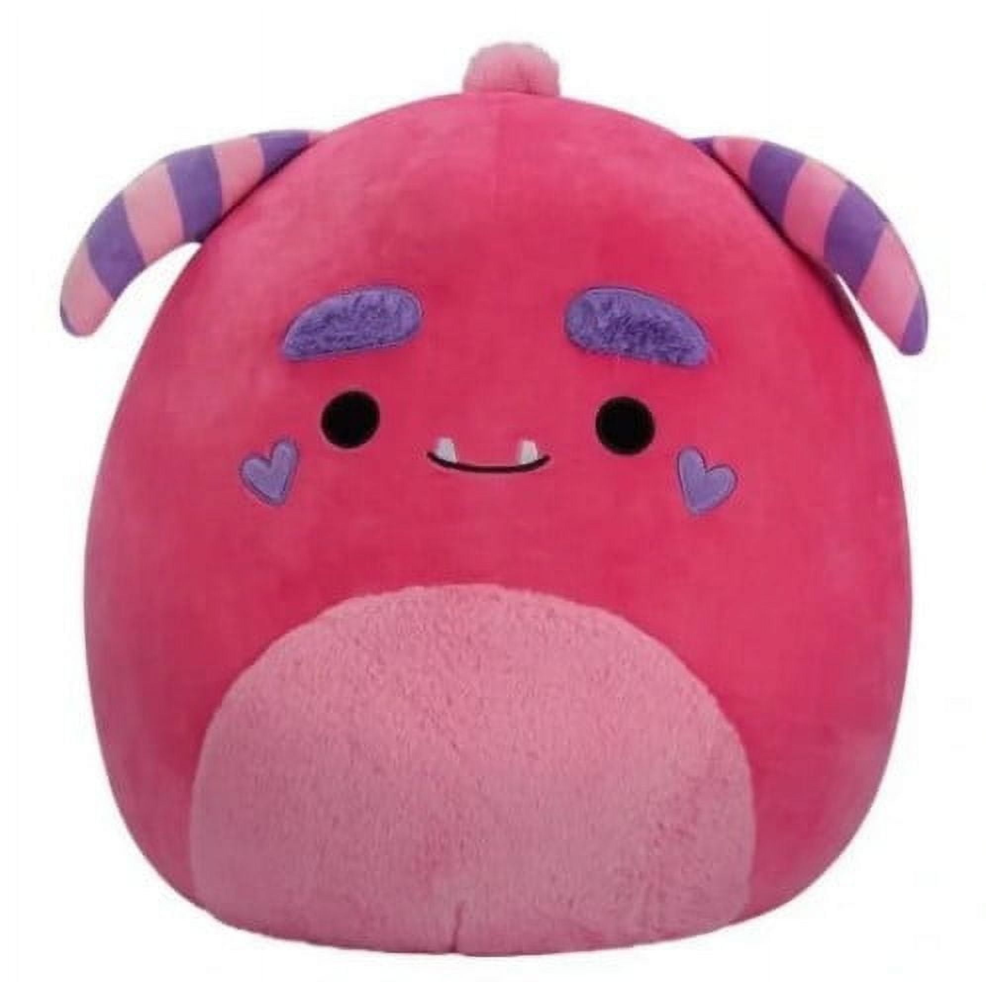 Squishmallows Mont the Pink Monster with Striped Horns ~ 16" (Valentine ...