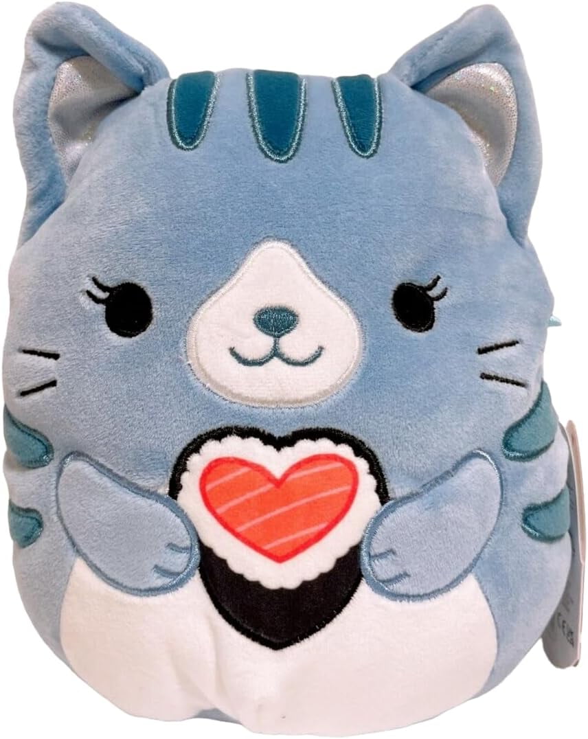 Squishmallows 2024 Valentine Squad 8" Plush Toy (8" Carizma The Cat with Sushi) - Walmart.com