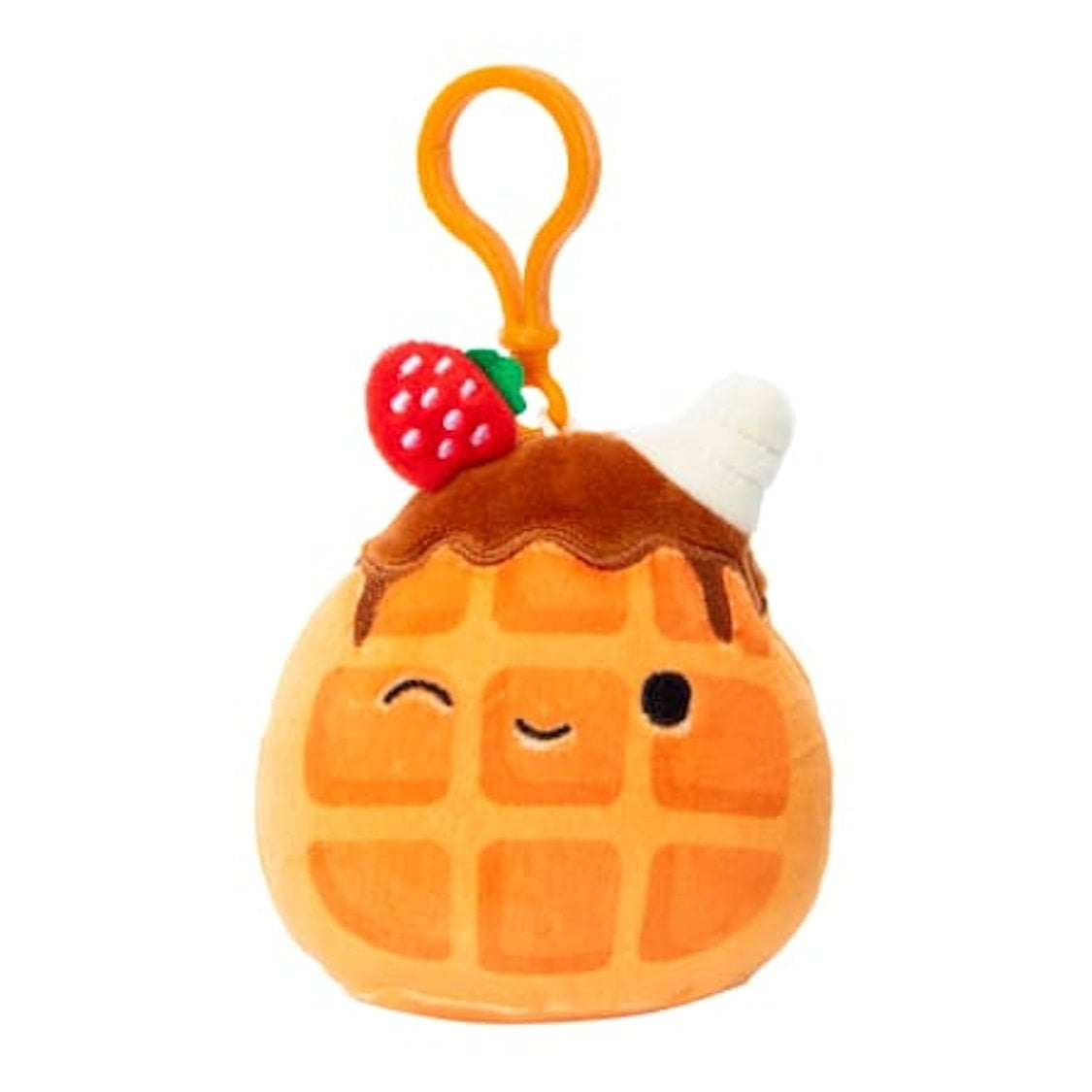 Squishmallows 3.5" Portable Clip-On Plush Toy - Weaver the Waffle, Warm ...