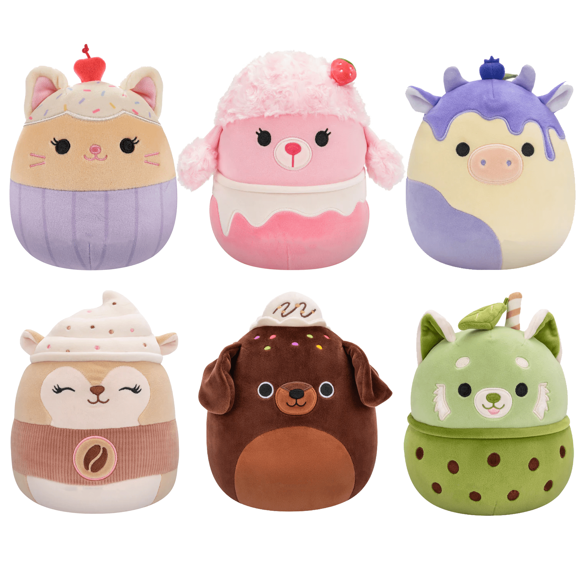Squishmallows 5" Hybrid Sweets Set (6 Set Bundle) Stuffed Plushies Cat ...