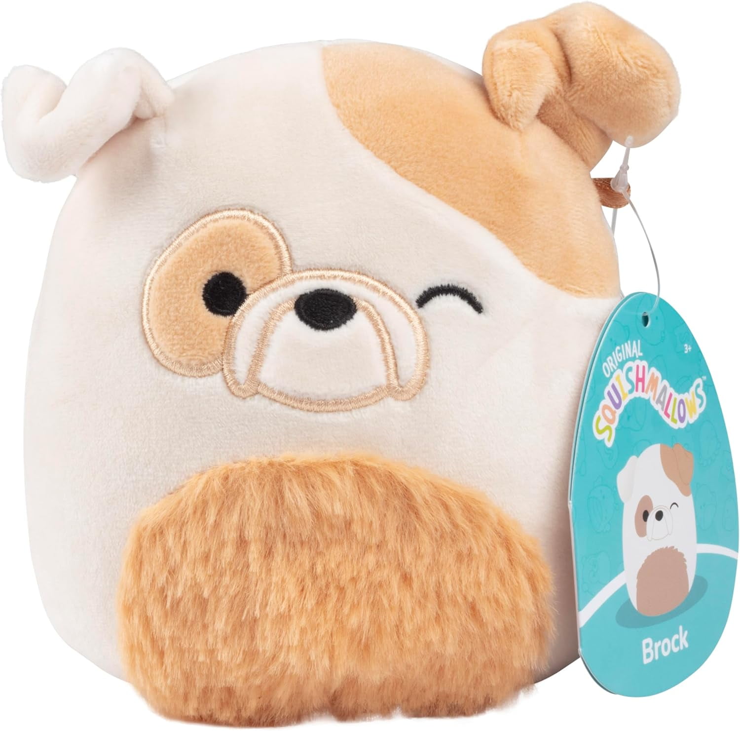 "Kellytoy Squishmallow 5"" Brock the Bulldog - Soft and Cuddly Plush ...