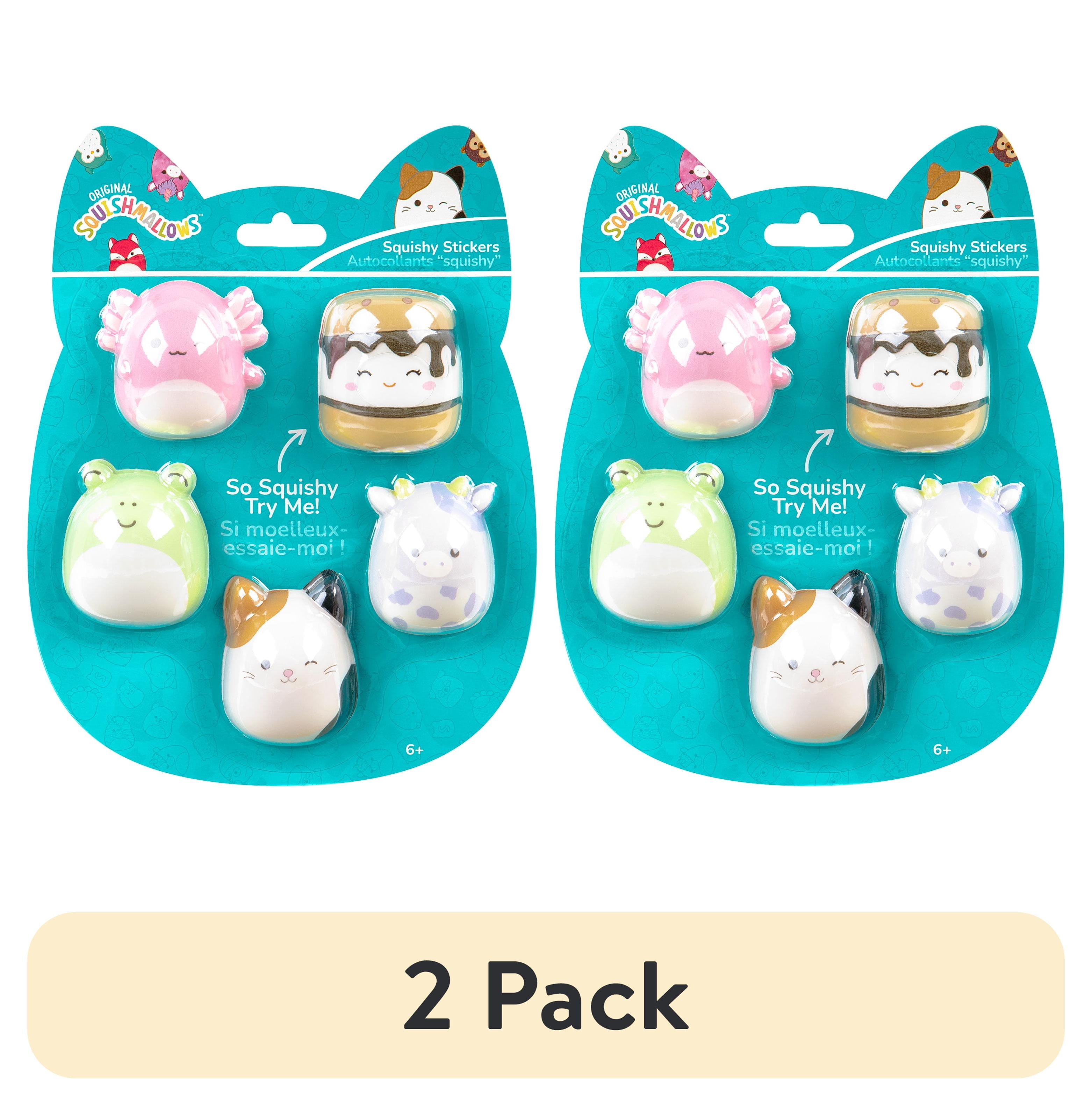 (2 pack) Squishmallows 5 Piece Assorted Squishy Stickers, Multi Color ...