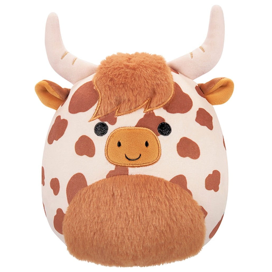 "Squishmallows Fluffy Farm Animals: 7.5"" Alonzo the Longhorn Cow Plush ...