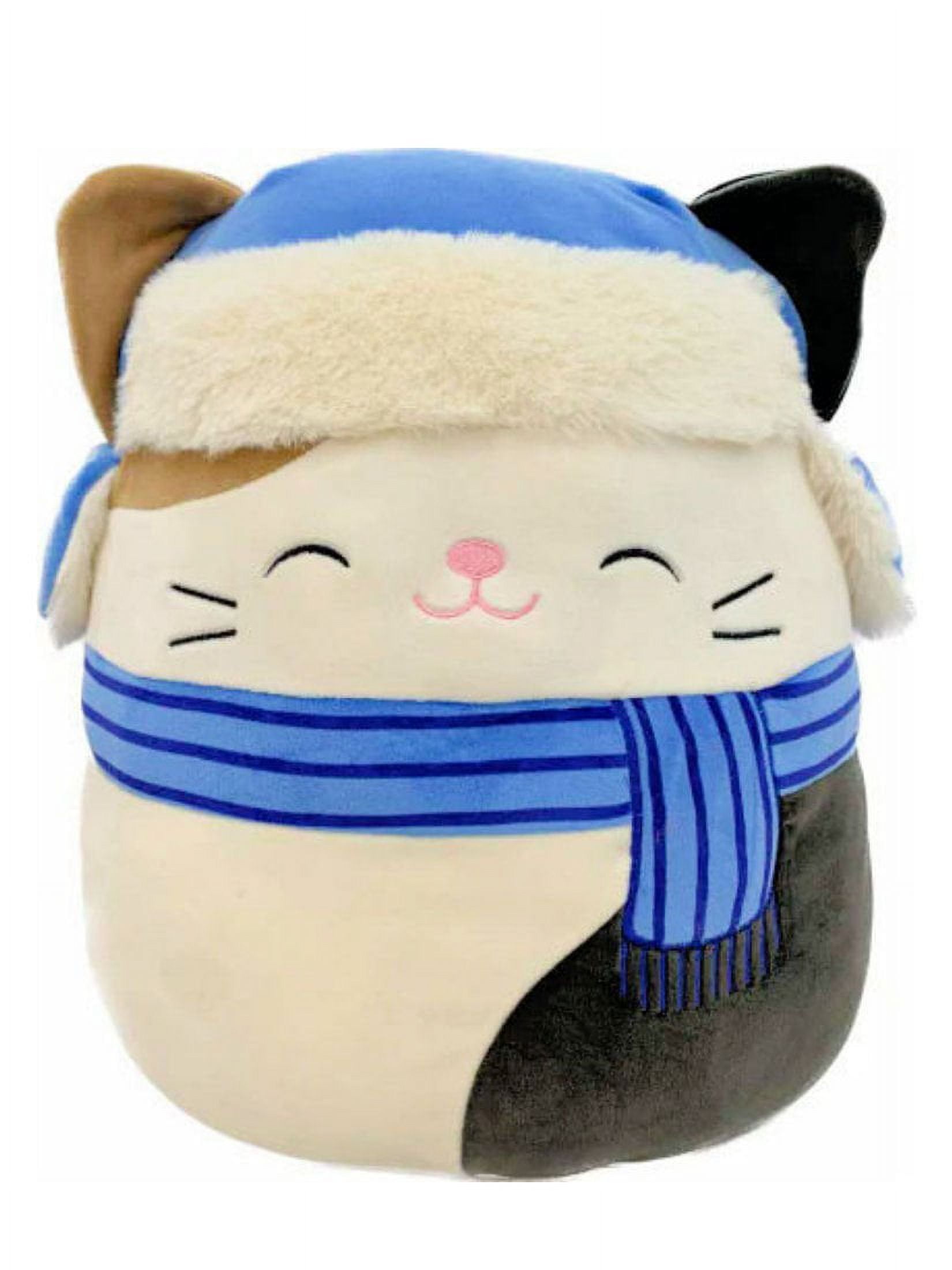 "Squishmallows Super Soft 7.5"" Cam the Cat with Trapper Hat - Fuzzy ...