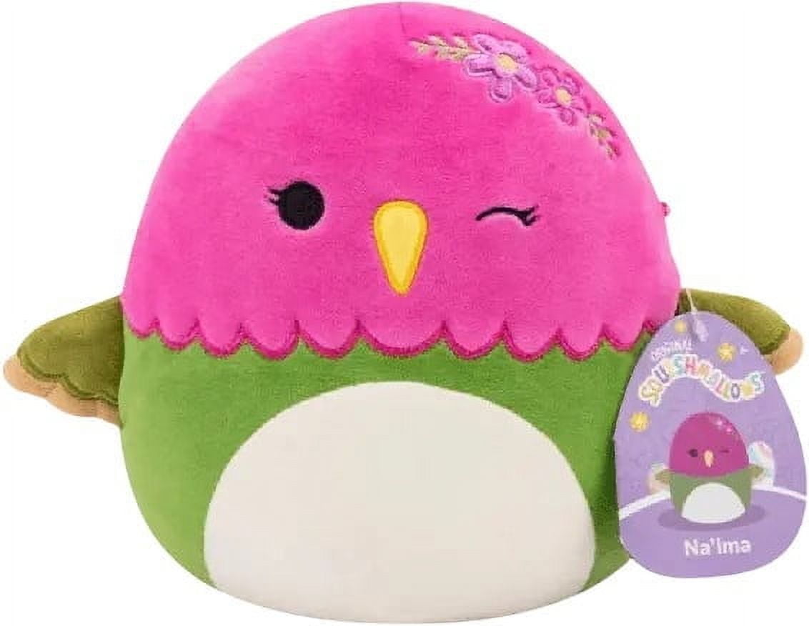 Squishmallows 8-Inch Na'lma Hummingbird with Flower Design, Pink and ...