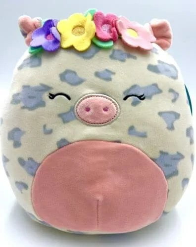 Squishmallows Super Soft Plush Toy - 8" Rosie the Pig with Flower Crown ...