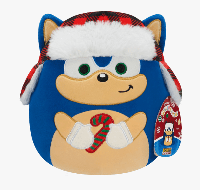 Squishmallows 8" Sonic the Hedgehog Sonic with Hat and Candy Cane Plush ...