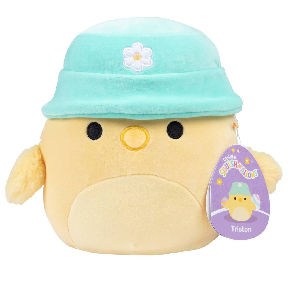 Squishmallows 8" Triston the Yellow Chick with Spring Flower Bucket Hat ...