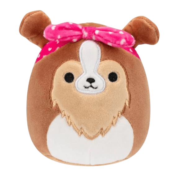 "Squishmallow 11"" Valentines Puppy Doggy, Andres The Sheltie Dog ...