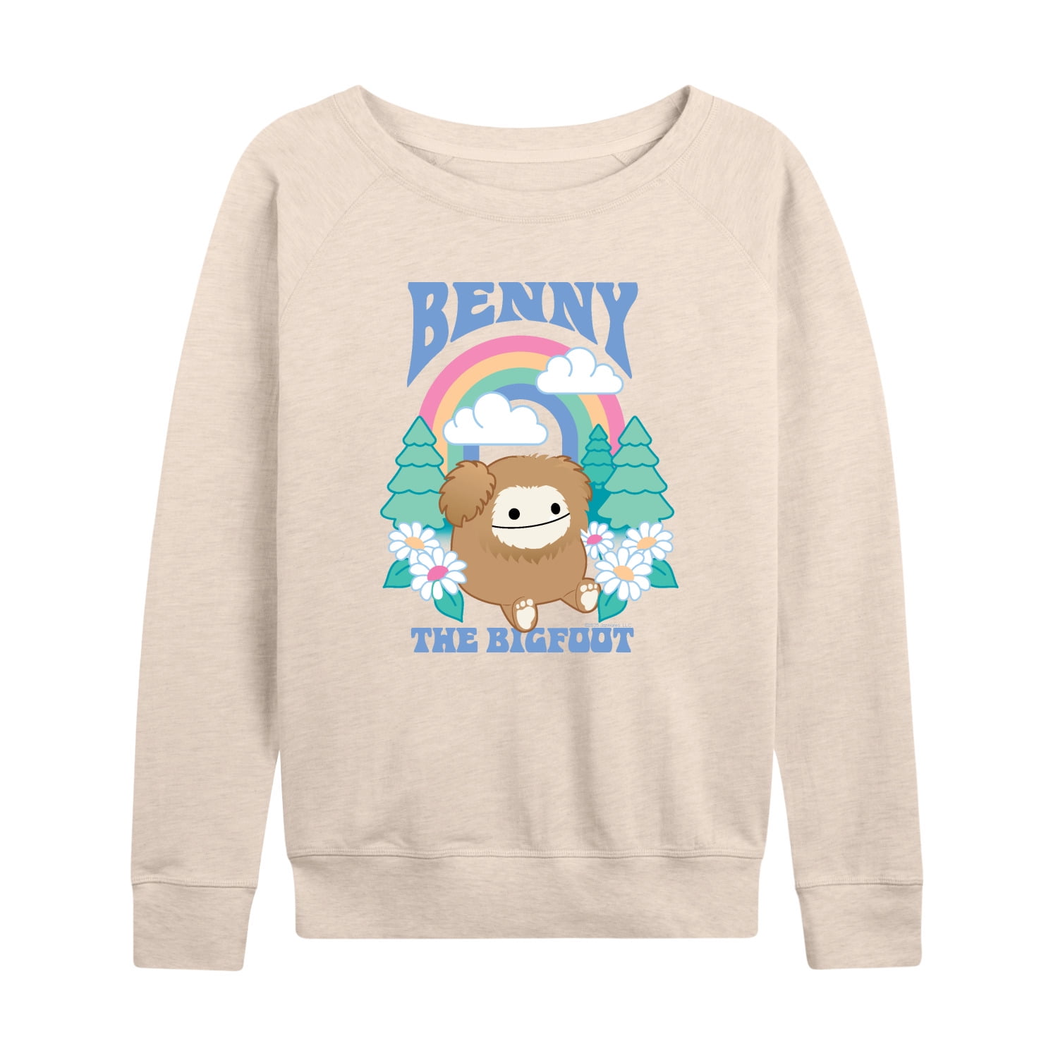 Squishmallows - Benny The Bigfoot - Women's French Terry Long Sleeve ...