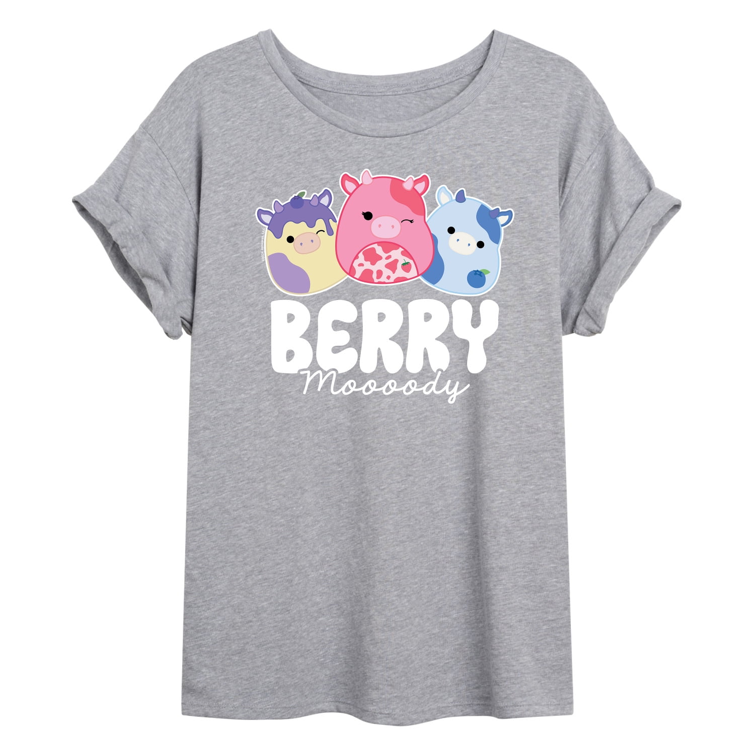 Squishmallows - Berry Moooody - Womens Oversized Graphic T-Shirt ...