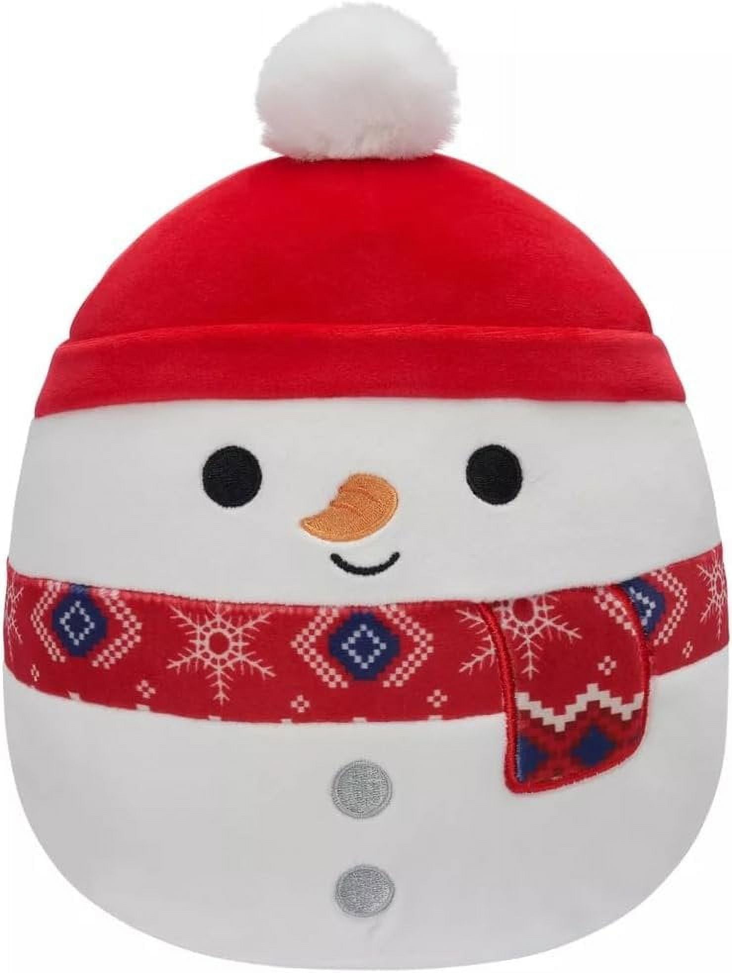 Squishmallows Christmas Holiday 8" Manny Snowman with Red Hat and Scarf ...