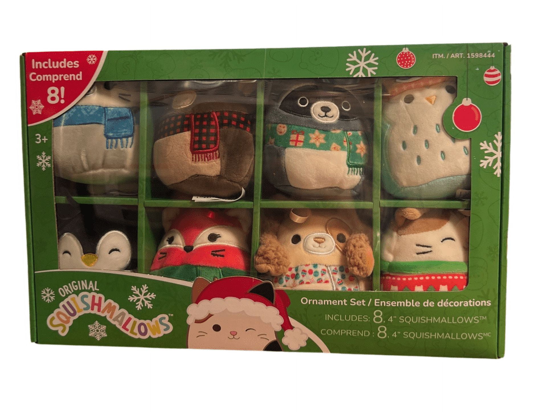 Kellytoy Squishmallows 4-Inch Christmas Holiday Ornament Set - Soft ...