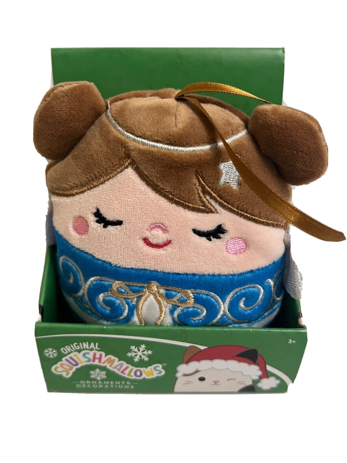 Squishmallows Christmas Set of 6 Ornaments 4" Santa Angel Fawn Tree ...