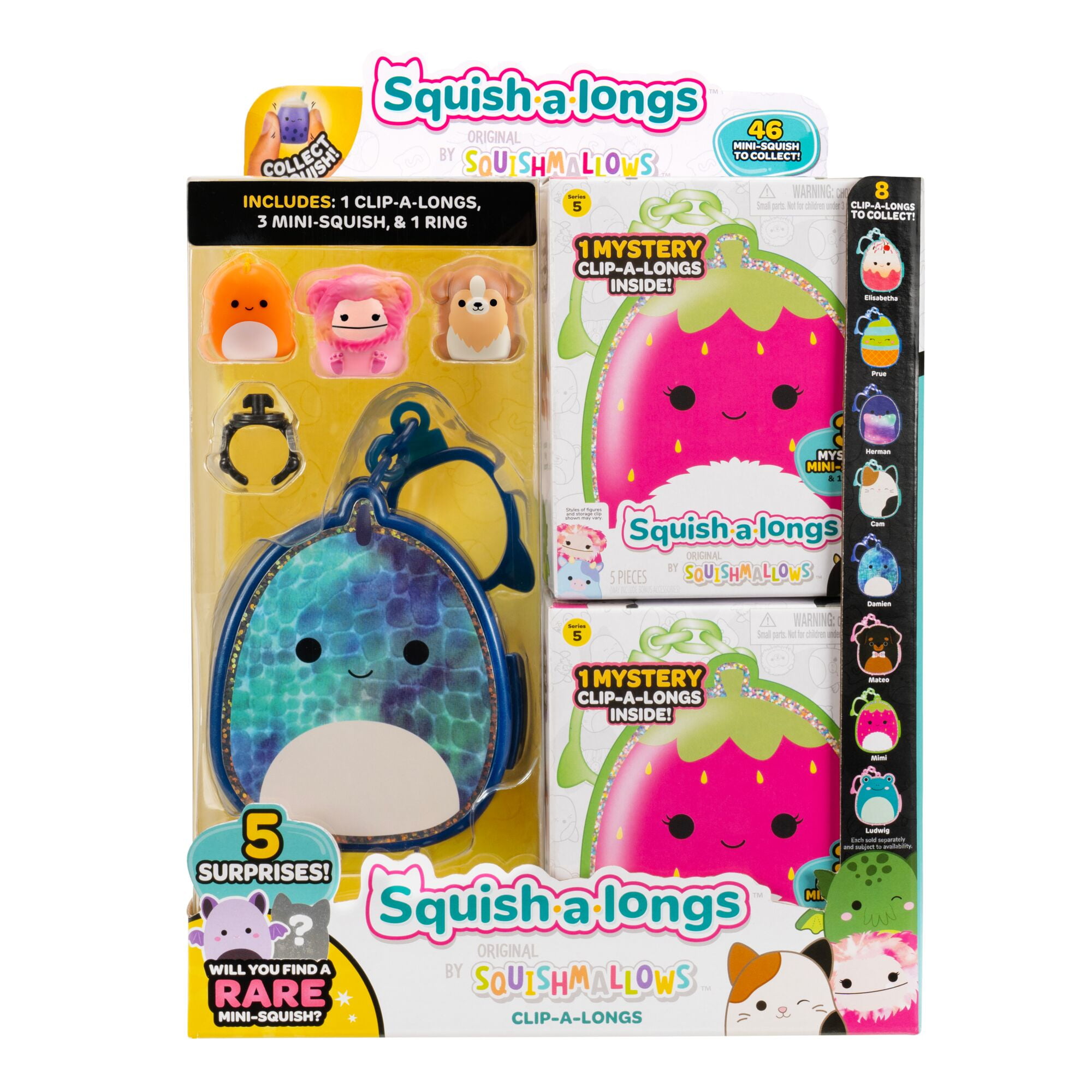 Squishmallows Series 5 Clipalong Plush Toys for Kids - Walmart.com