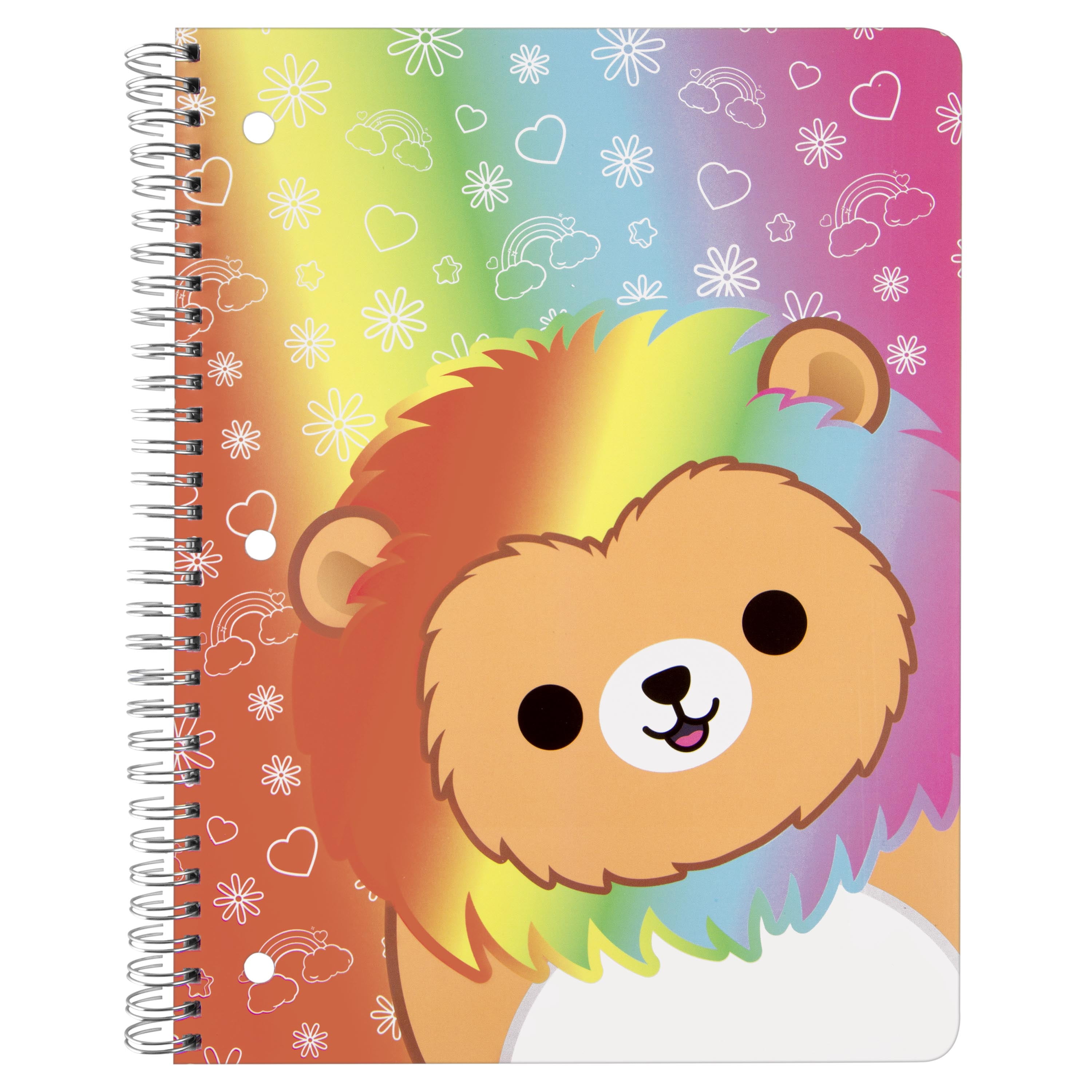 Squishmallows College Ruled Spiral Notebook, Leonard the Lion, 80 ...