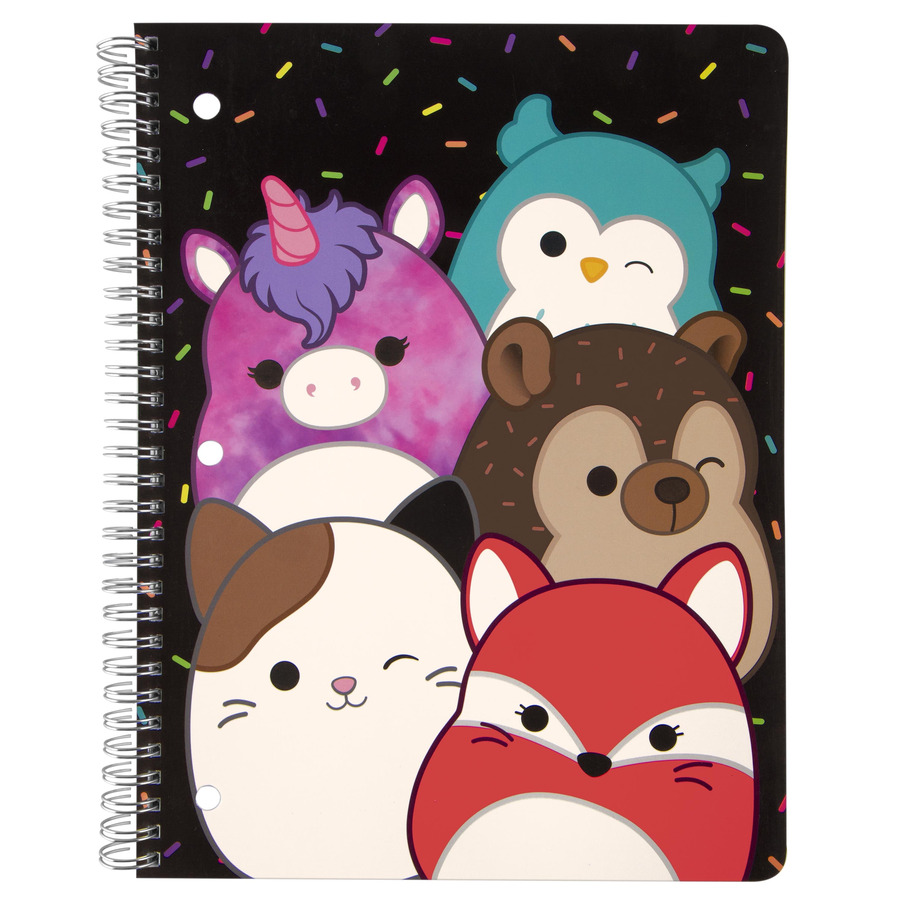 Squishmallows College Ruled Spiral Notebook, Lola, Winston, Hans, Fifi ...