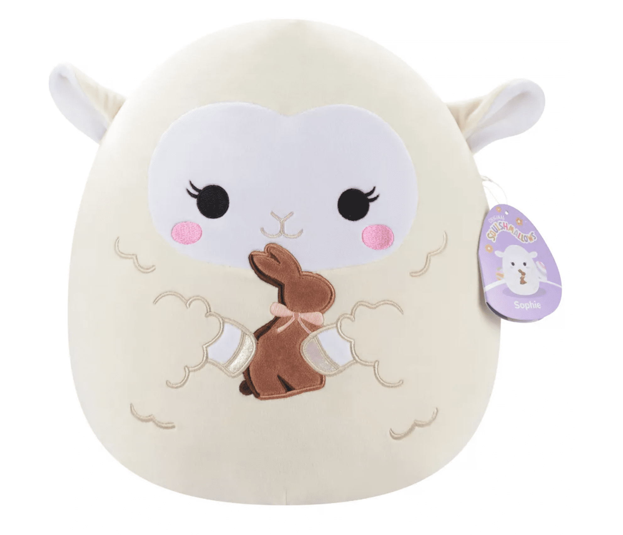 Squishmallows Easter 12" Sophie Cream Lamb with Chocolate Bunny Medium ...