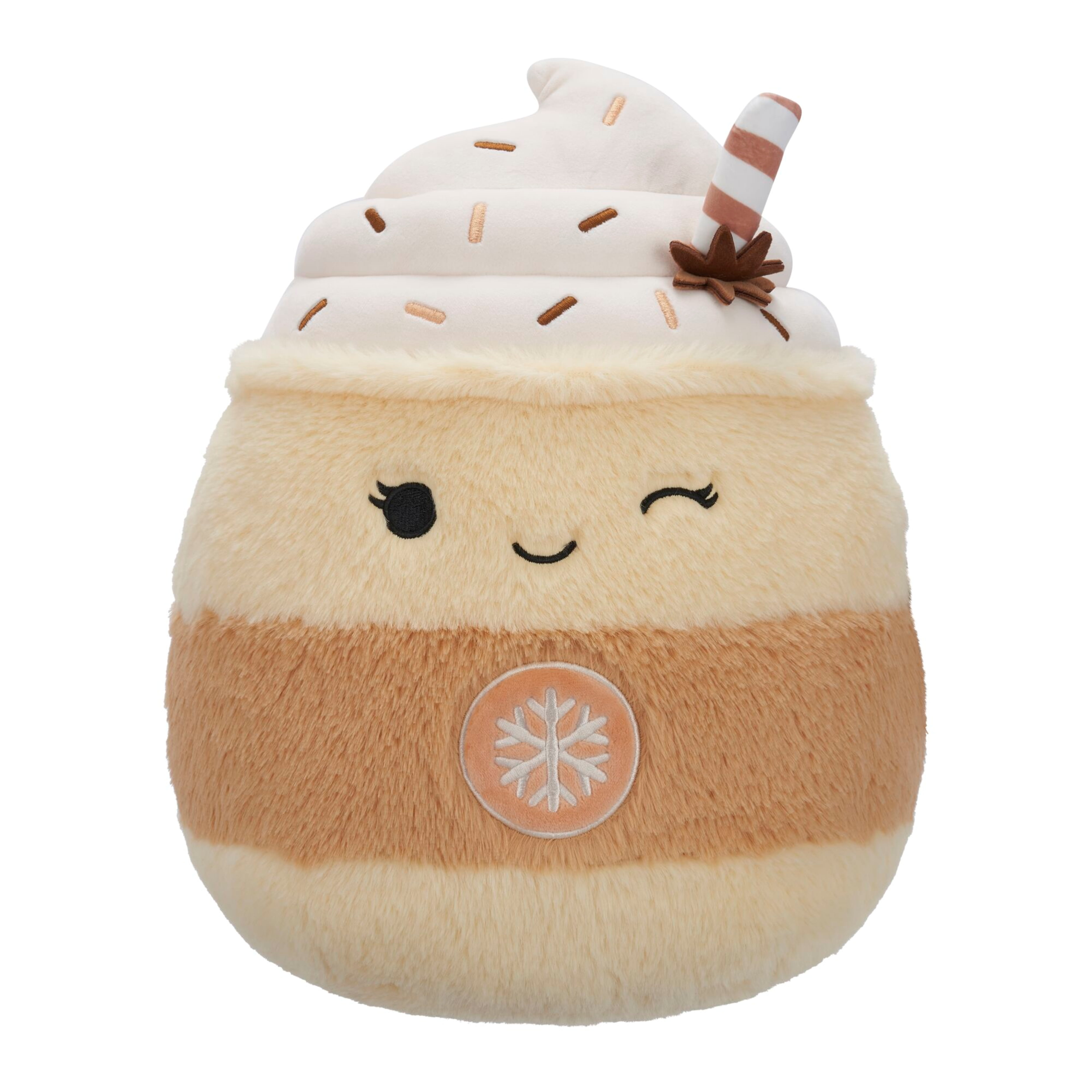 Squishmallows FuzzAMallow Official 12 inch Joyce the Cream Eggnog Latte ...