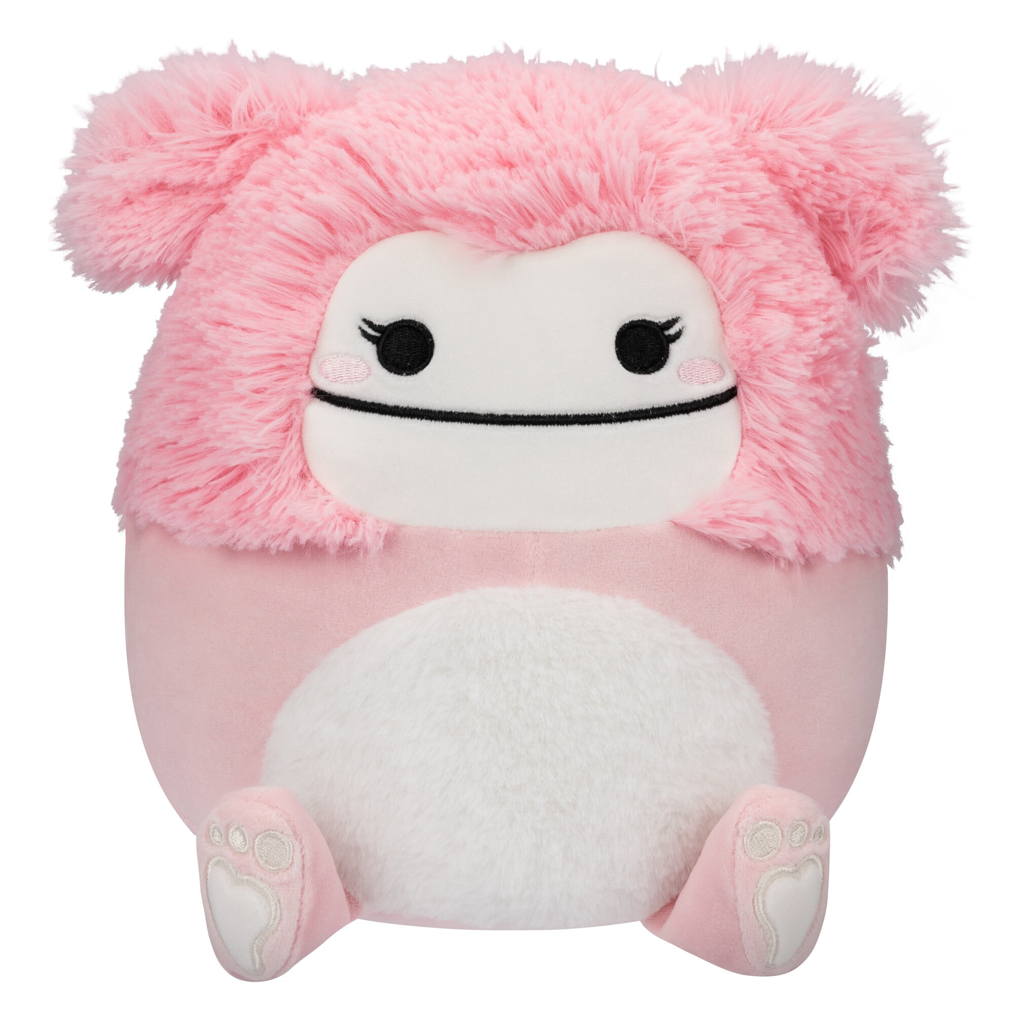 Squishmallows FuzzAMallow Official 5 inch Brina the Pink Bigfoot with ...