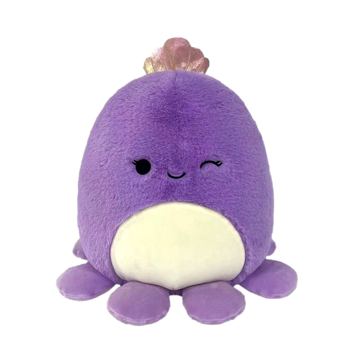 Squishmallows FuzzAMallow Official 5 inch Violet the Purple Winking ...