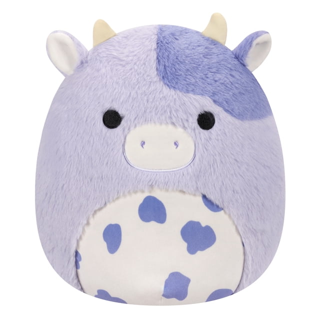 Squishmallows FuzzAMallows 16'' Bubba Purple Cow - Large Ultra Soft ...