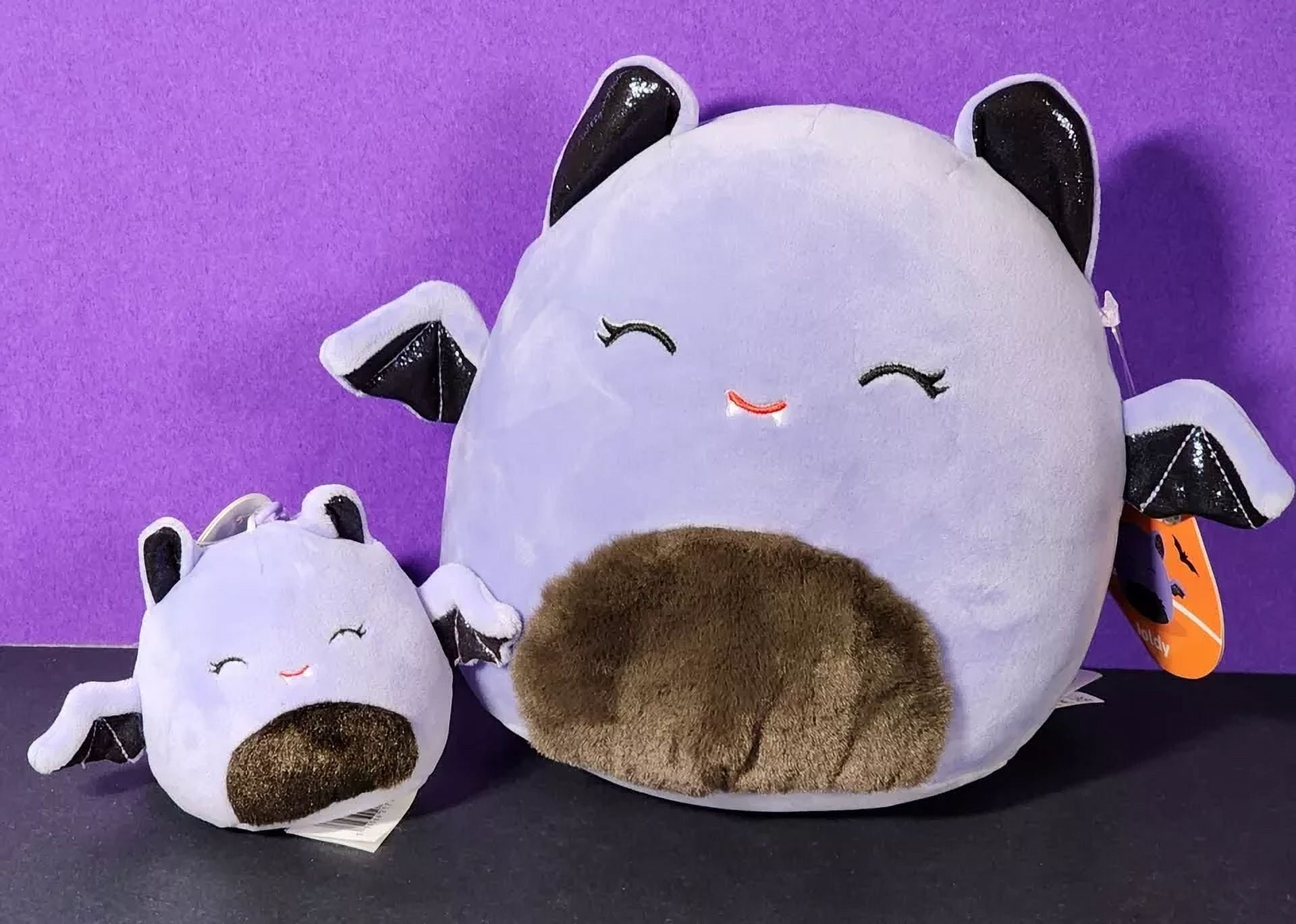 Squishmallows Halloween Squad 2023 Joldy the Purple Bat Clip-on 3" + 8 ...