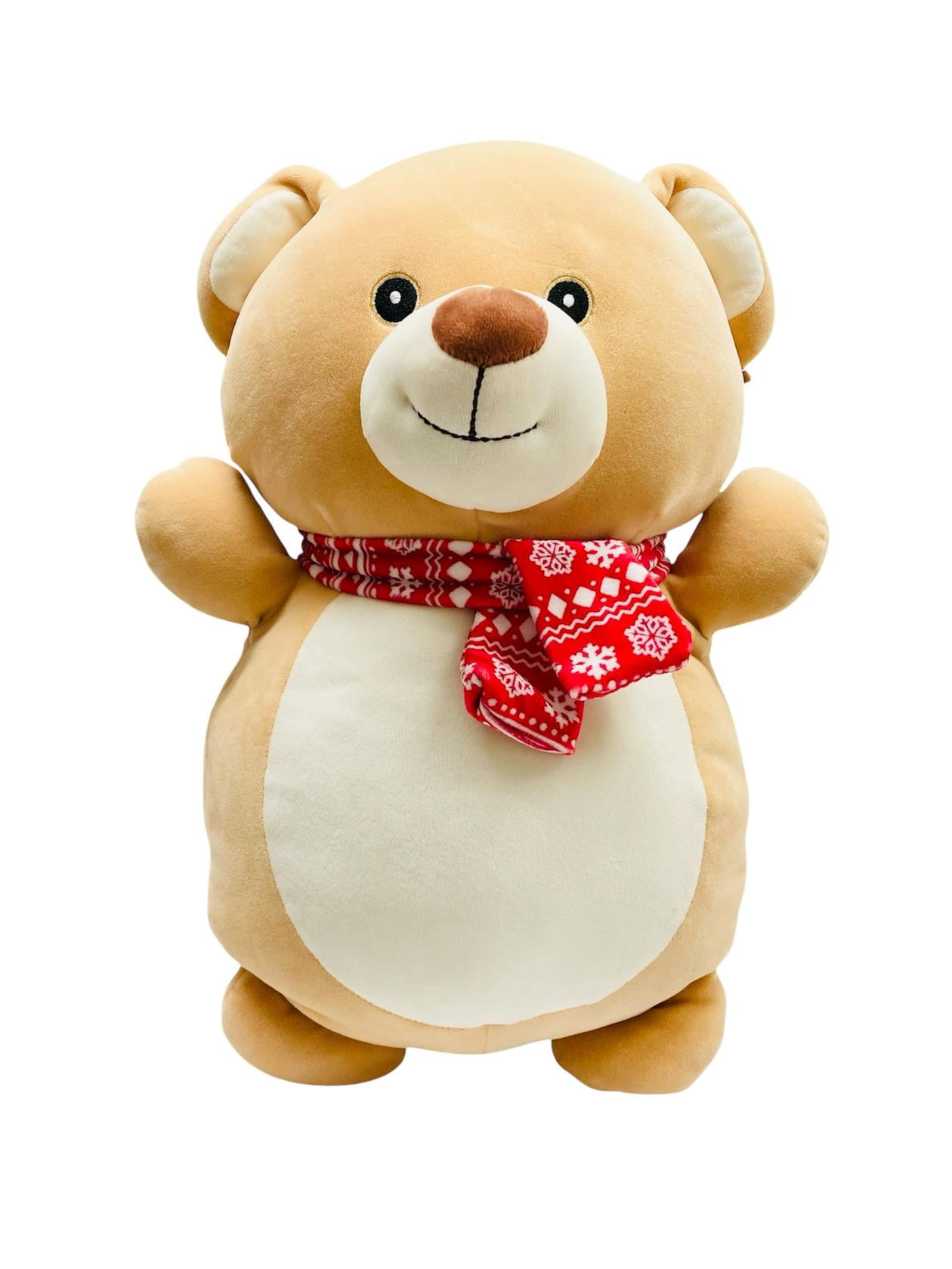 Squishmallows Hug Mees Bristle Bear with Holiday Scarf 14" - Walmart.com