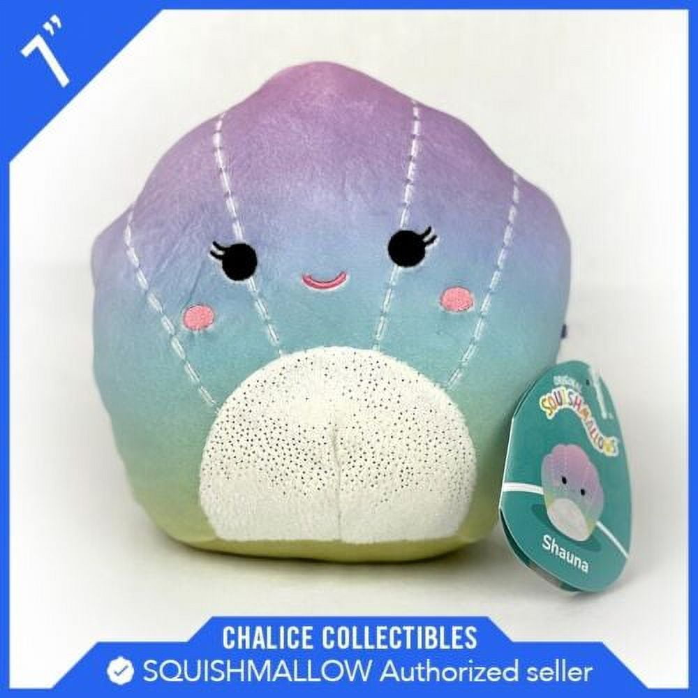 Squishmallows Kellytoy Plush Sealife Squad Shauna the Clam Seashell 7 ...