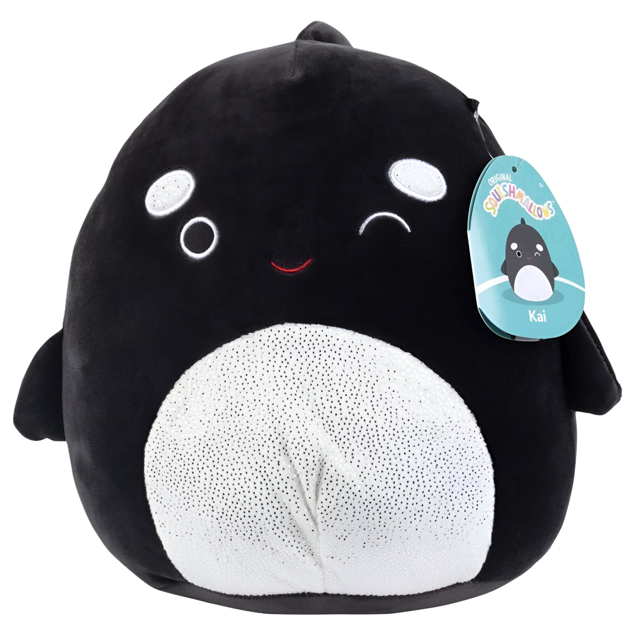 Kellytoy Squishmallow Sea Life Squad 8" Kai the Orca Whale Super Soft ...