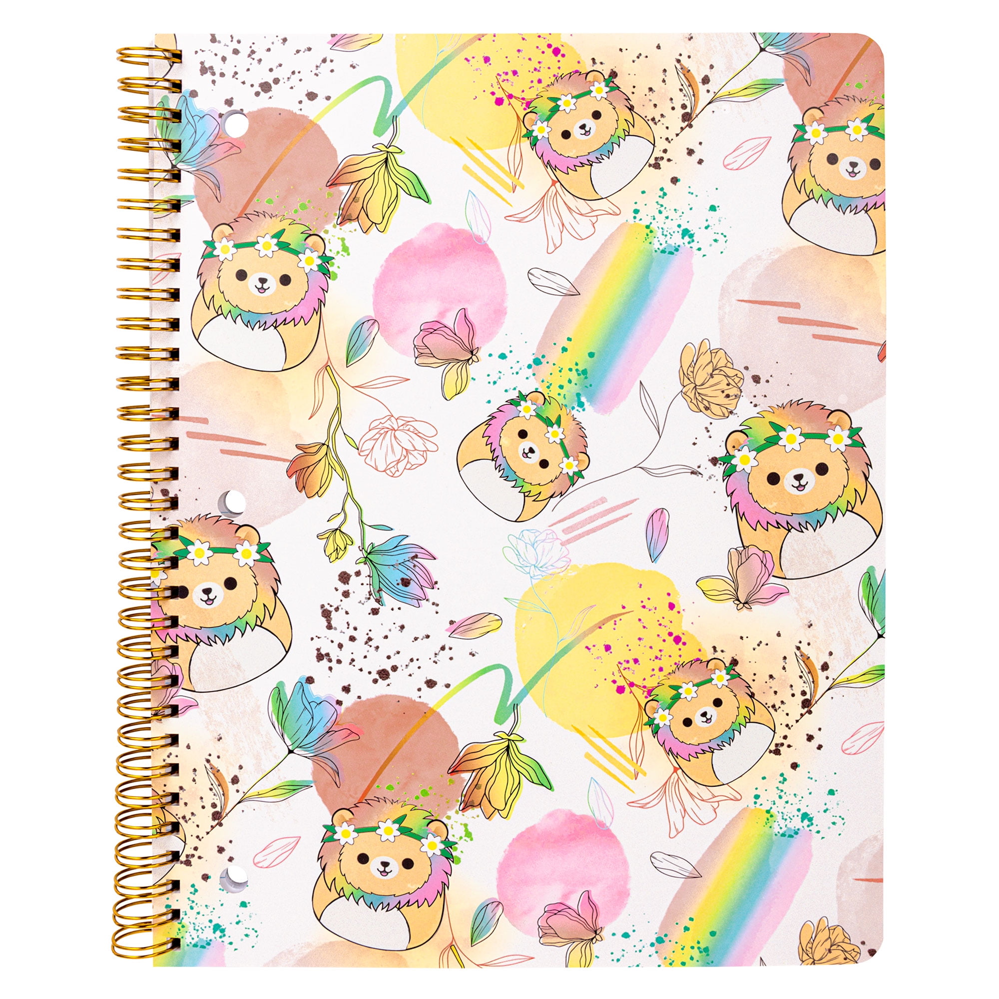 Squishmallows Leonard The Lion Rainbow College Ruled Spiral Notebook ...