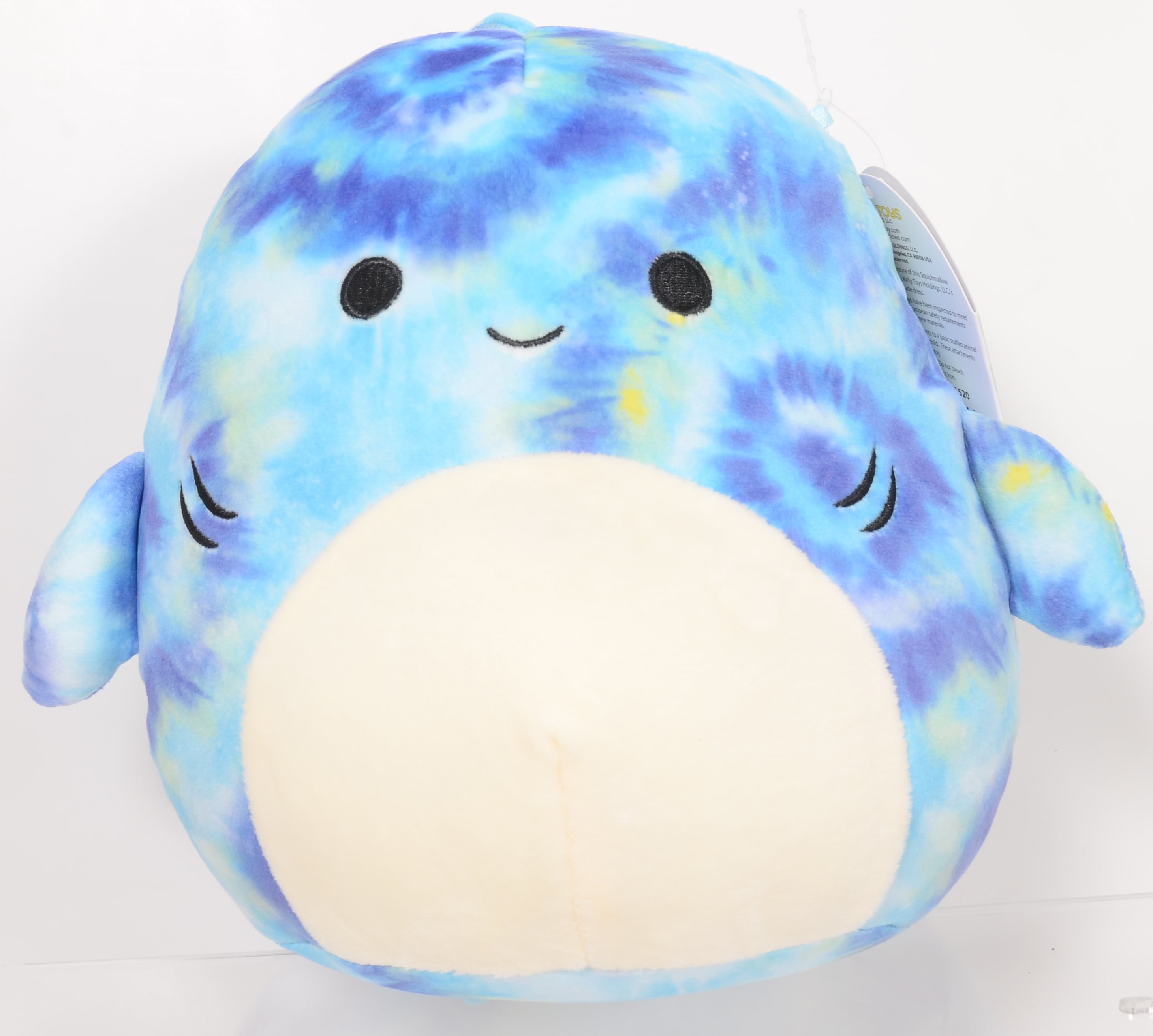Squishmallows 8" Blue Tie Dye Luther, The Tiger Shark Soft Toy ...