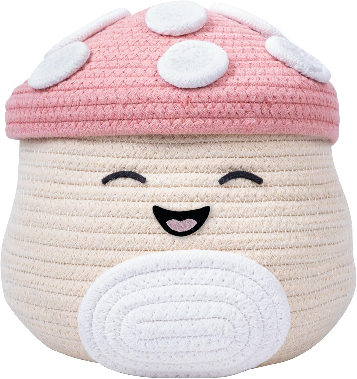 Squishmallows Malcolm the Mushroom Woven Storage Basket With Lid | 8.5 ...