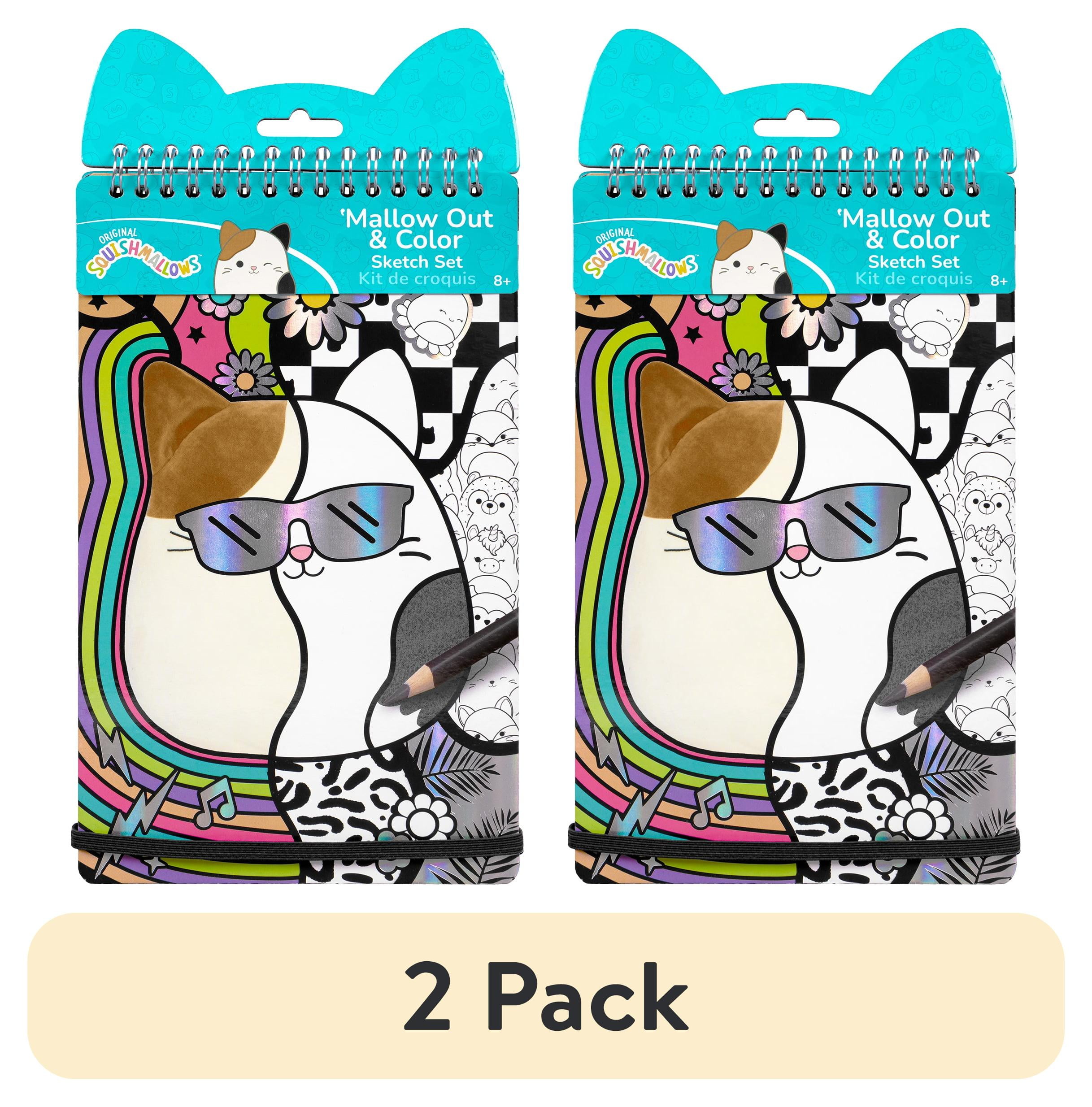 (2 pack) Squishmallows Mallow Out & Color Sketch Set - Walmart.com