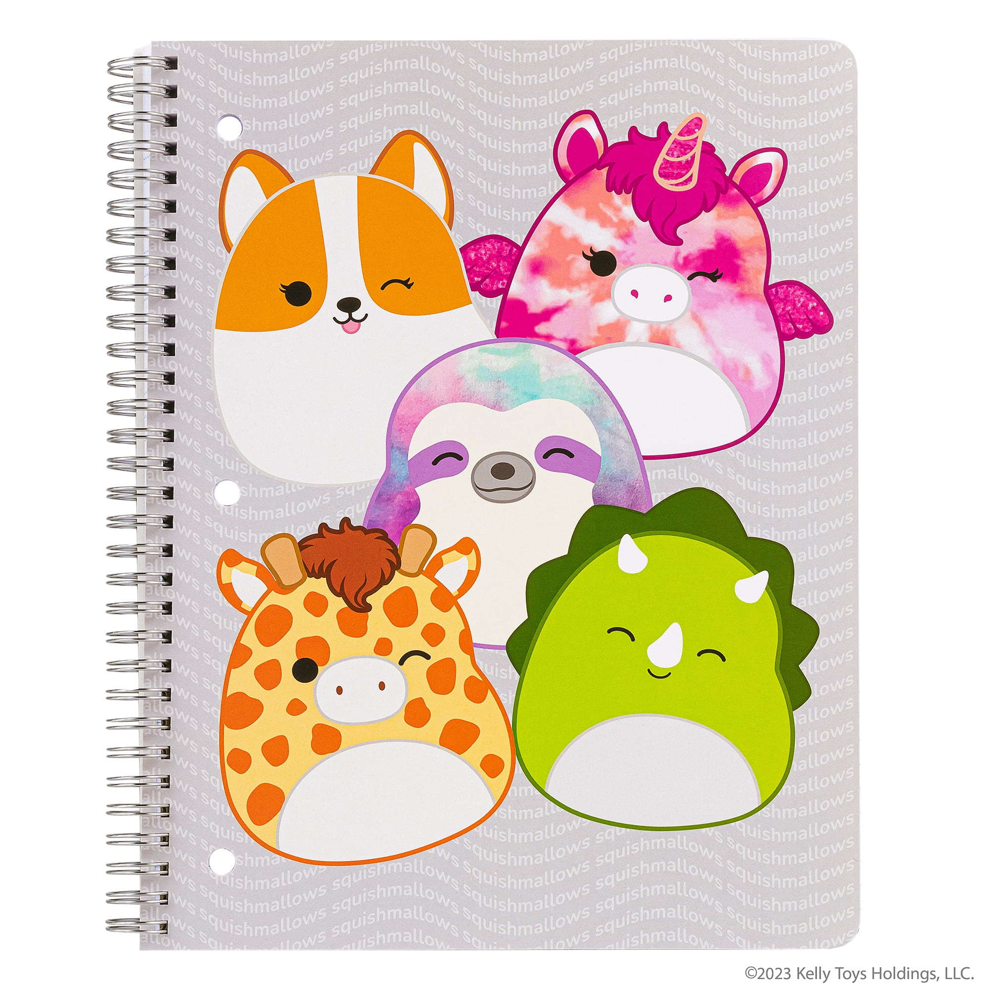 Squishmallows Multiple Characters College Ruled Spiral Notebook, 80 ...