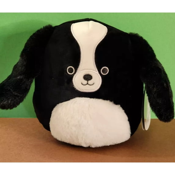 Squishmallows Nathaniel the Black & White Cocker Spaniel Dog Puppy 7 ...