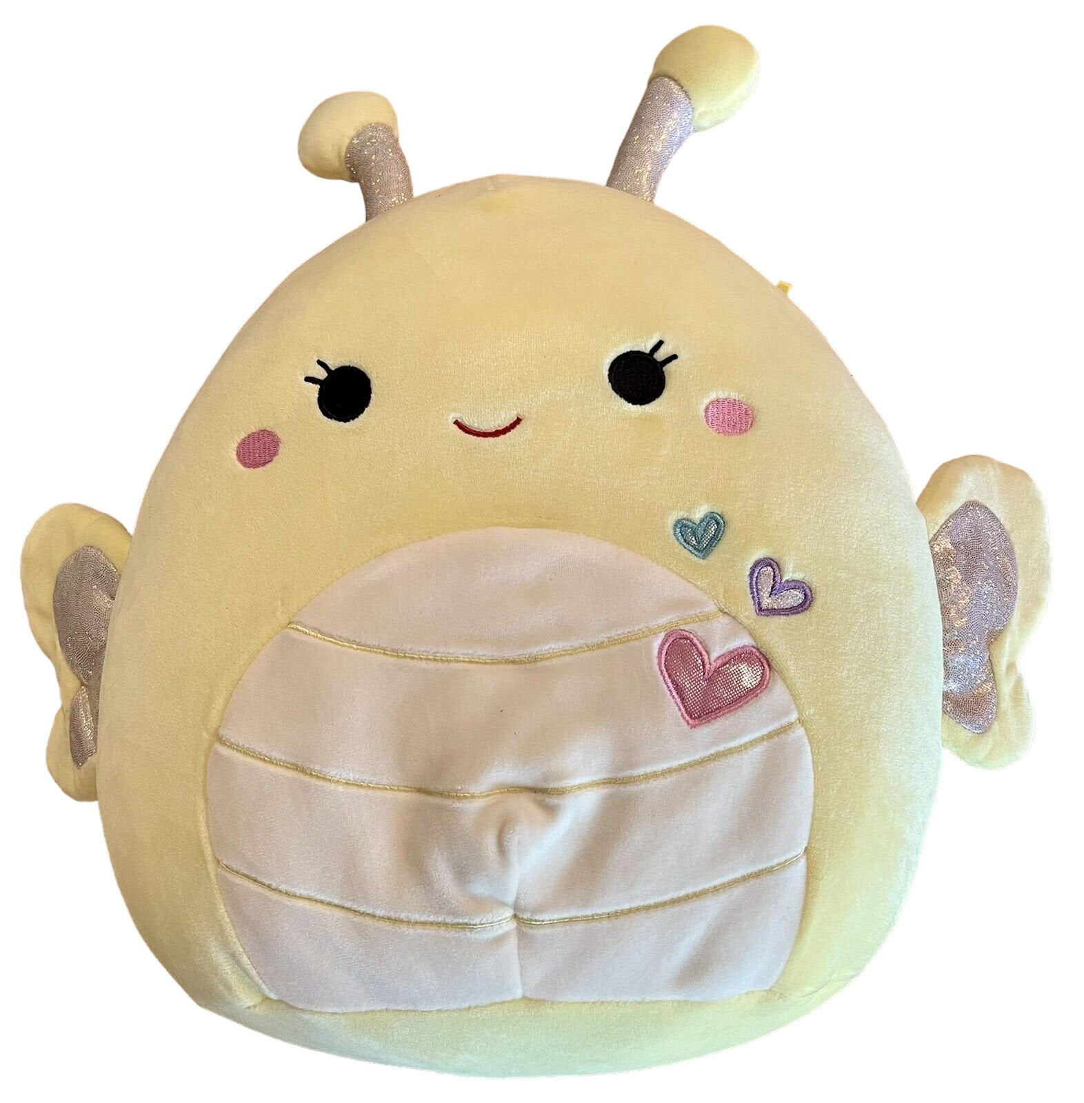Squishmallows Nixie Yellow Butterfly with Hearts, 11 inch Valentine ...