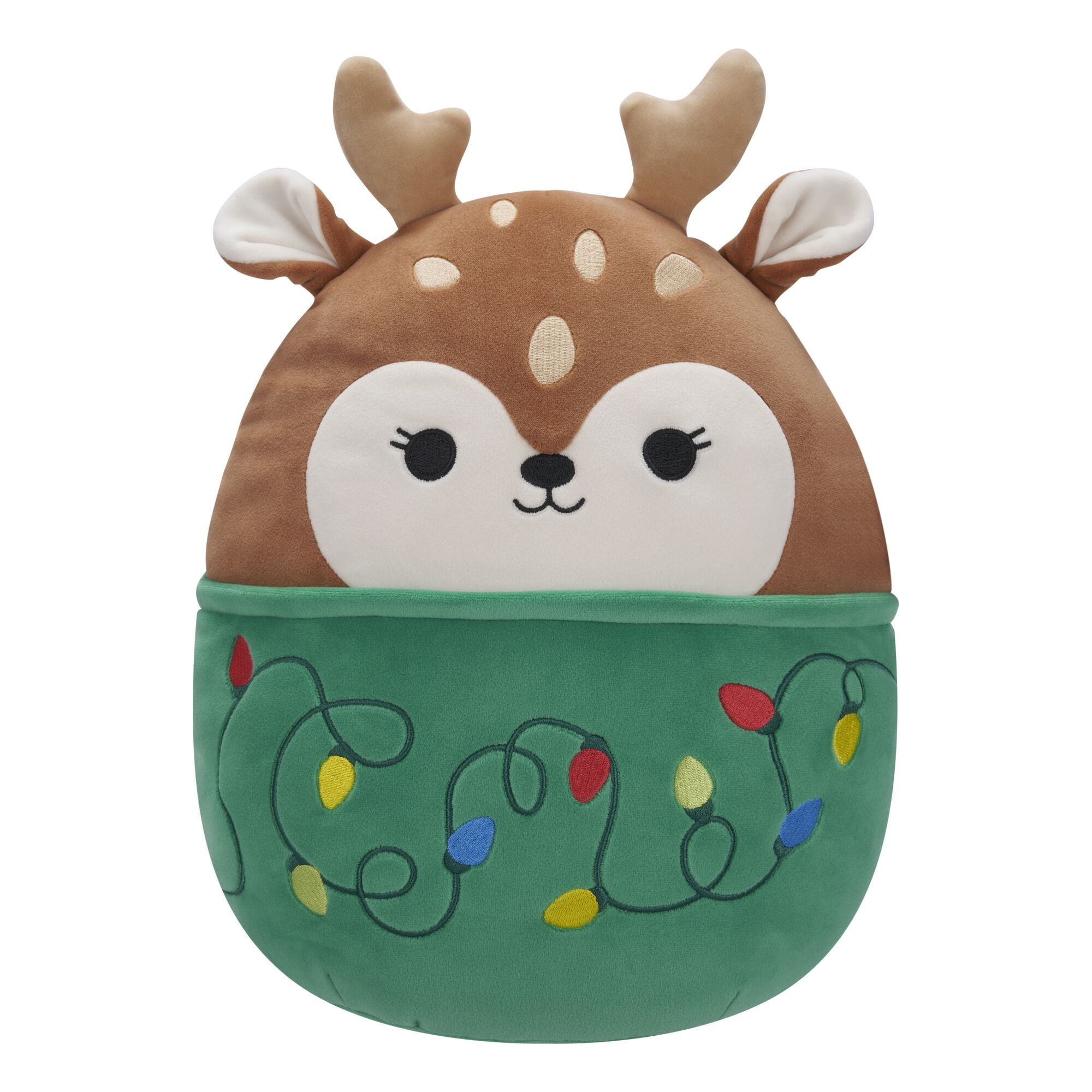 Squishmallows Official 12 inch Dawn the Brown Fawn With Green String ...