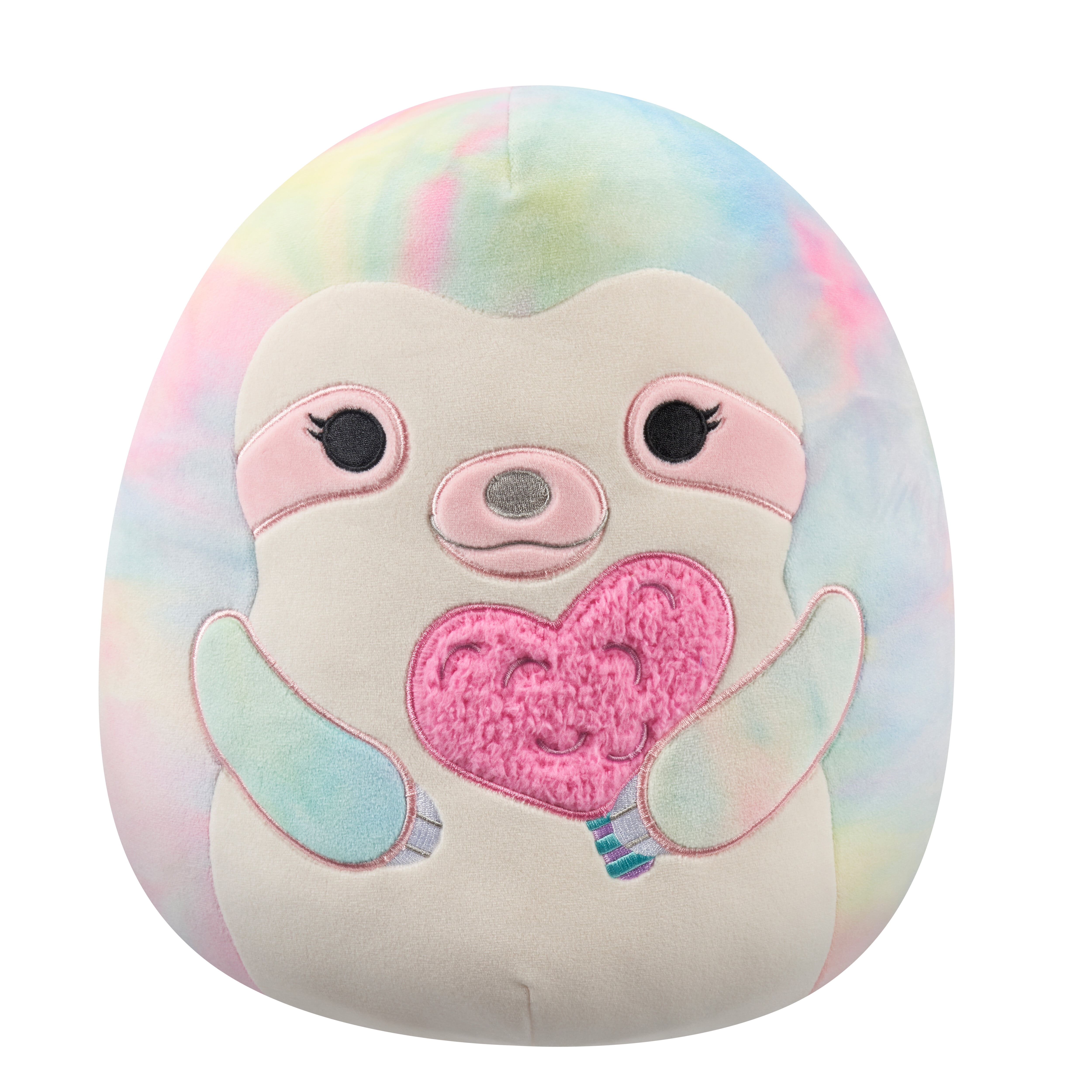 Squishmallows Official 16 inch Whim the Rainbow Sloth Holding Cotton ...