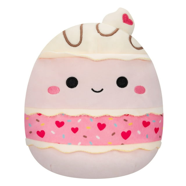 Squishmallows Official 5 inch Brinya the Pink Cake With Heart Sprinkles ...