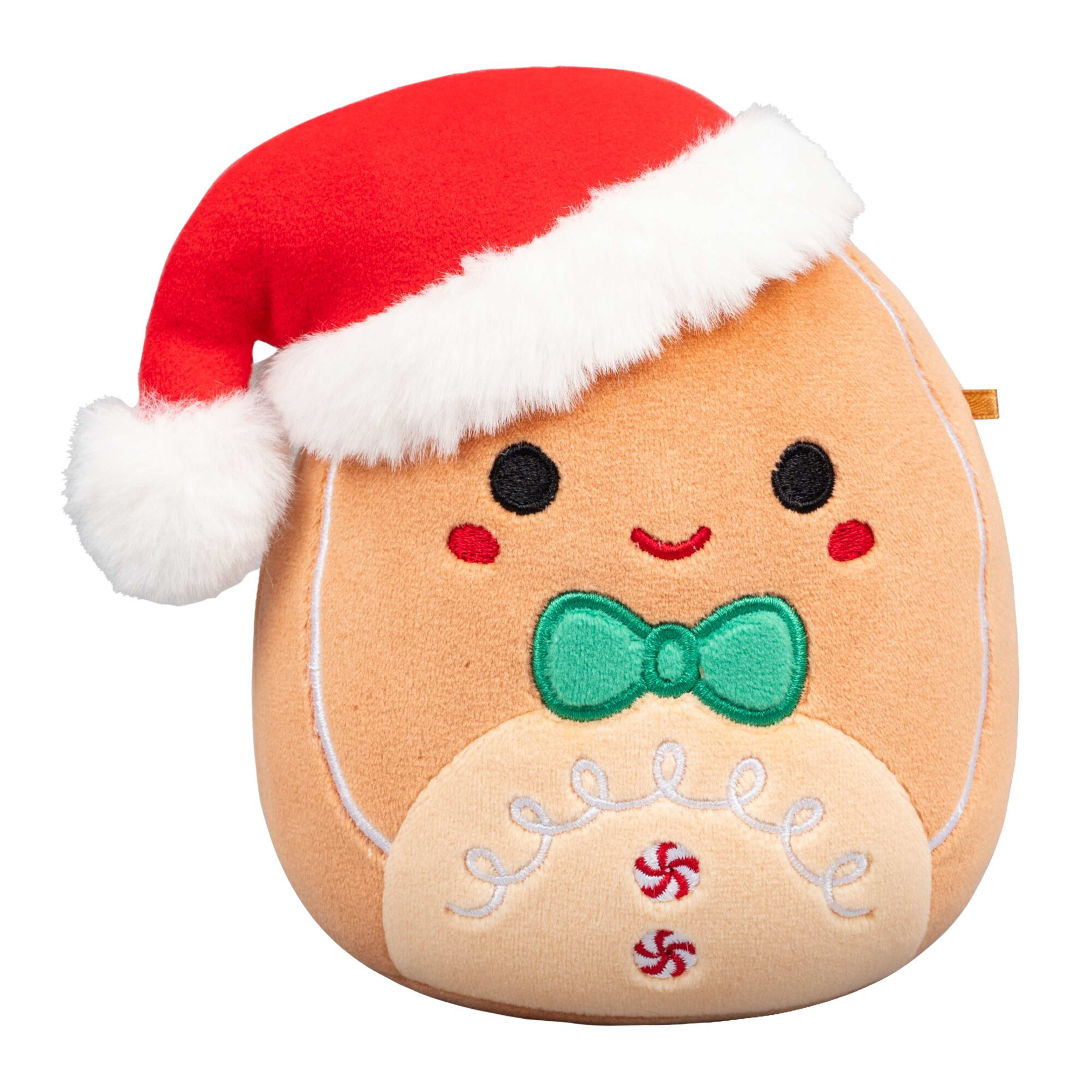 Squishmallows 5 inch Jordan the Gingerbread Plush Toy with Santa Hat ...